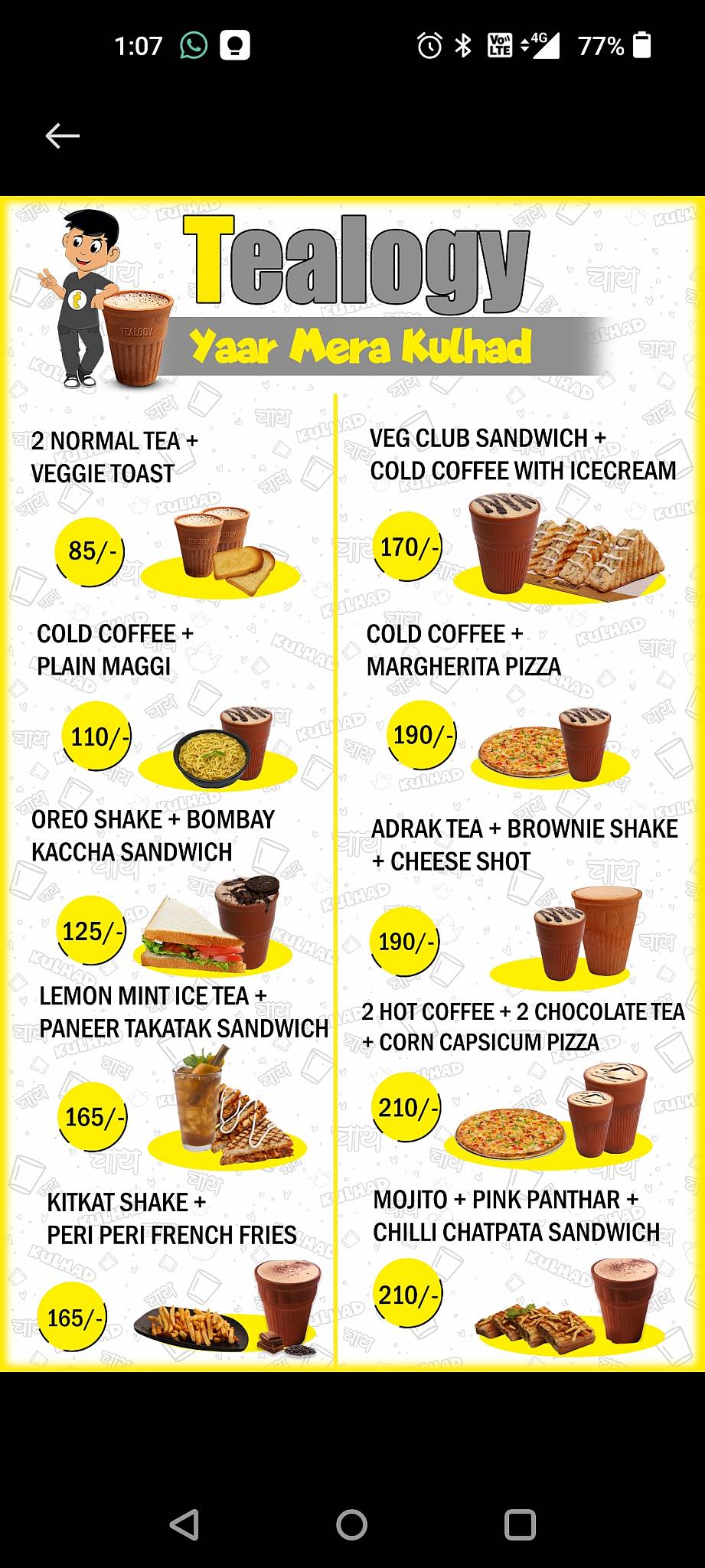 Menu at Tealogy Cafe, Nikol, Ahmedabad, Shop no. 10