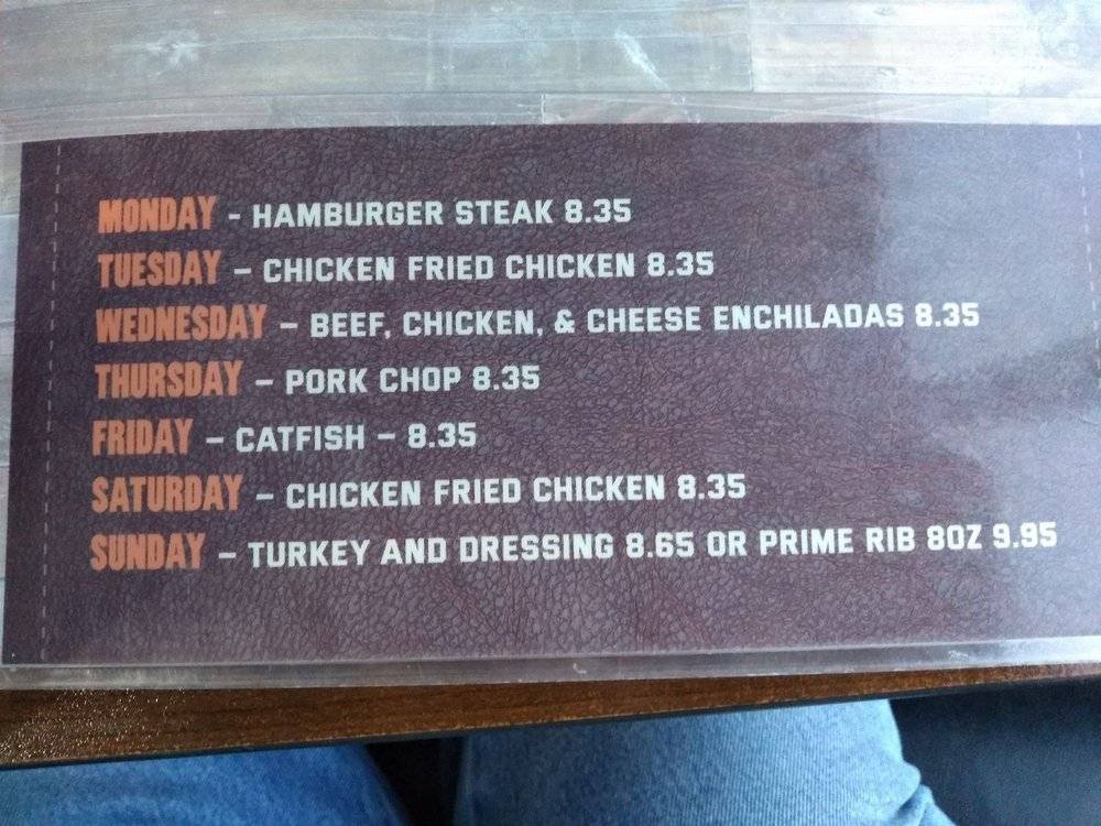 Menu at Tech Cafe, Lubbock, 4631 50th St