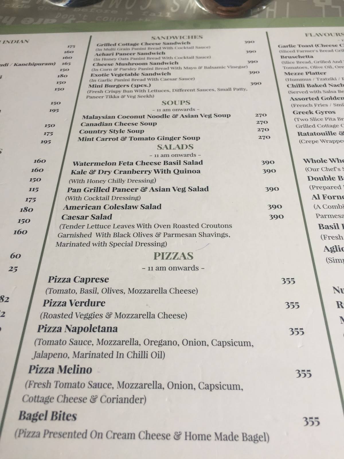 Menu at ten one restaurant, Mumbai, Juhu Tara Rd