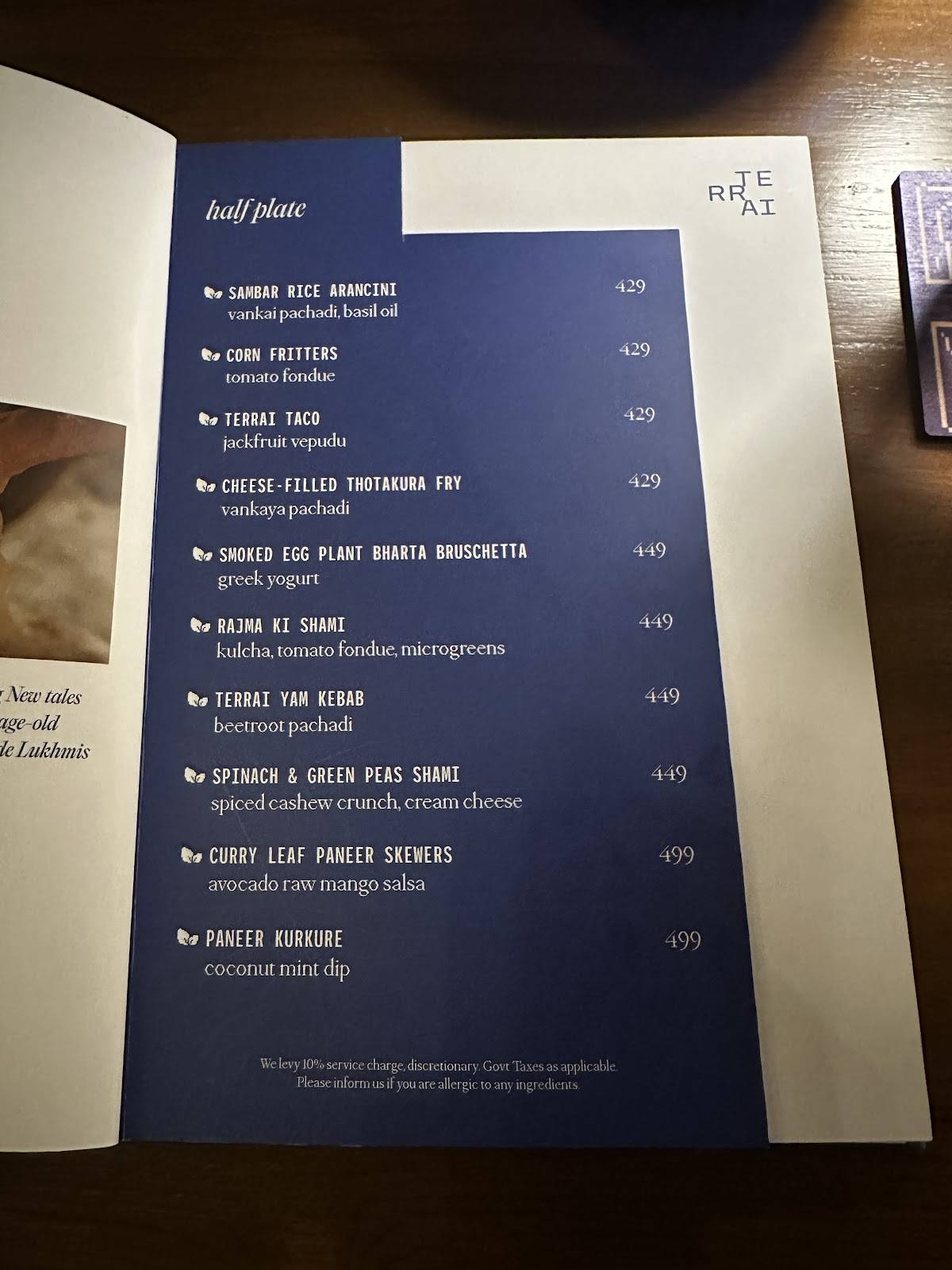 Menu at Terrai - Neo Telangana Kitchen and Bar, Hyderabad
