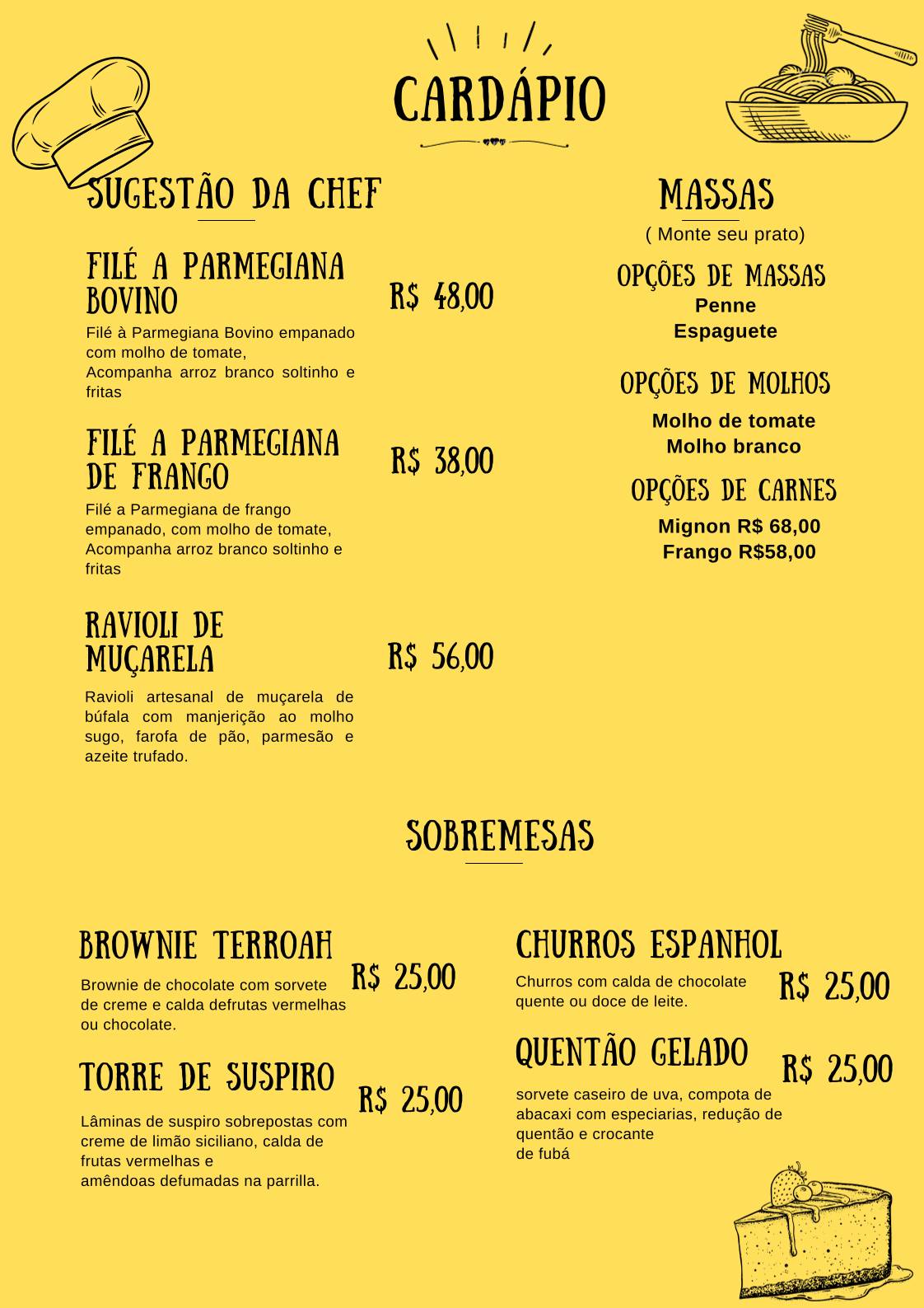 Menu em Terroah Espaço Gastronômico restaurante, Guarapuava