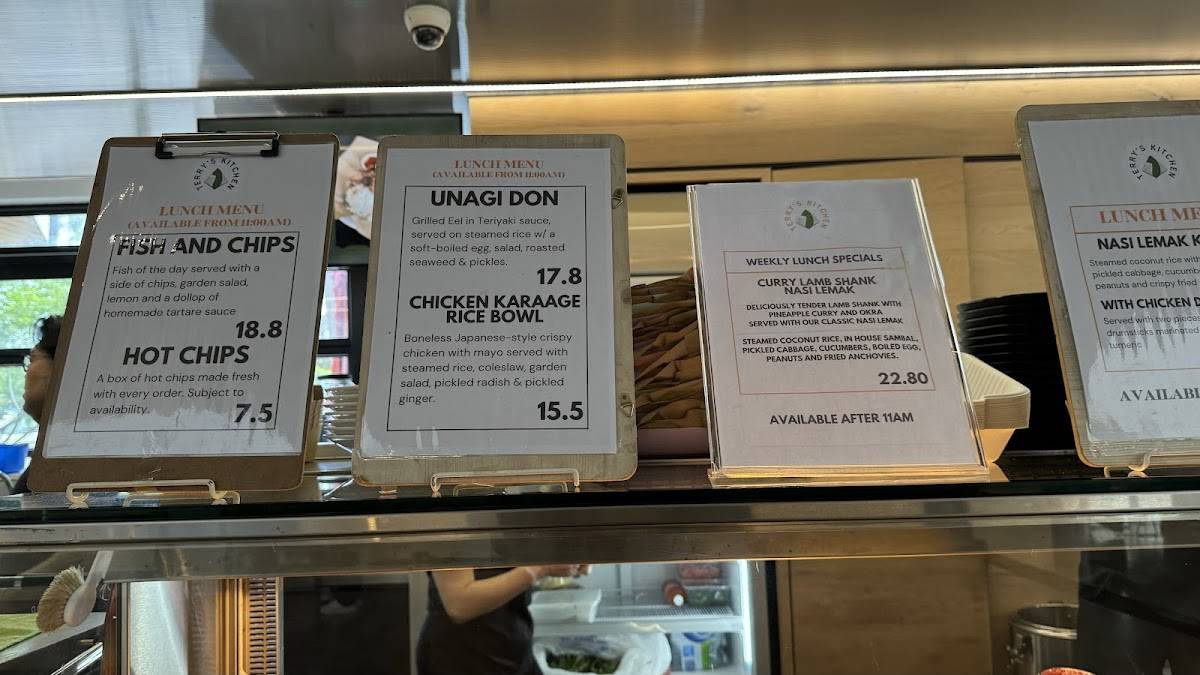 Menu at Terry's Kitchen restaurant, Wantirna South