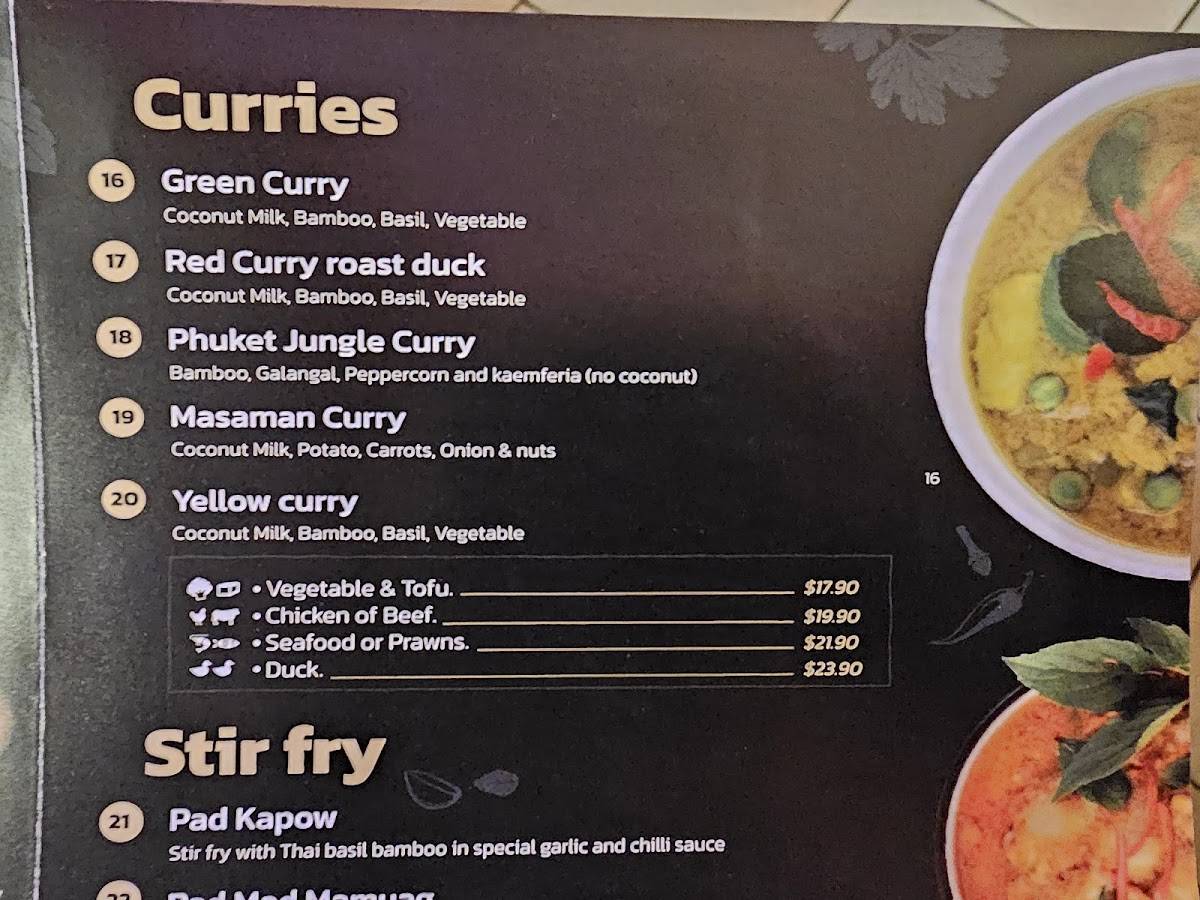 Menu at Thai You Up restaurant, Highett