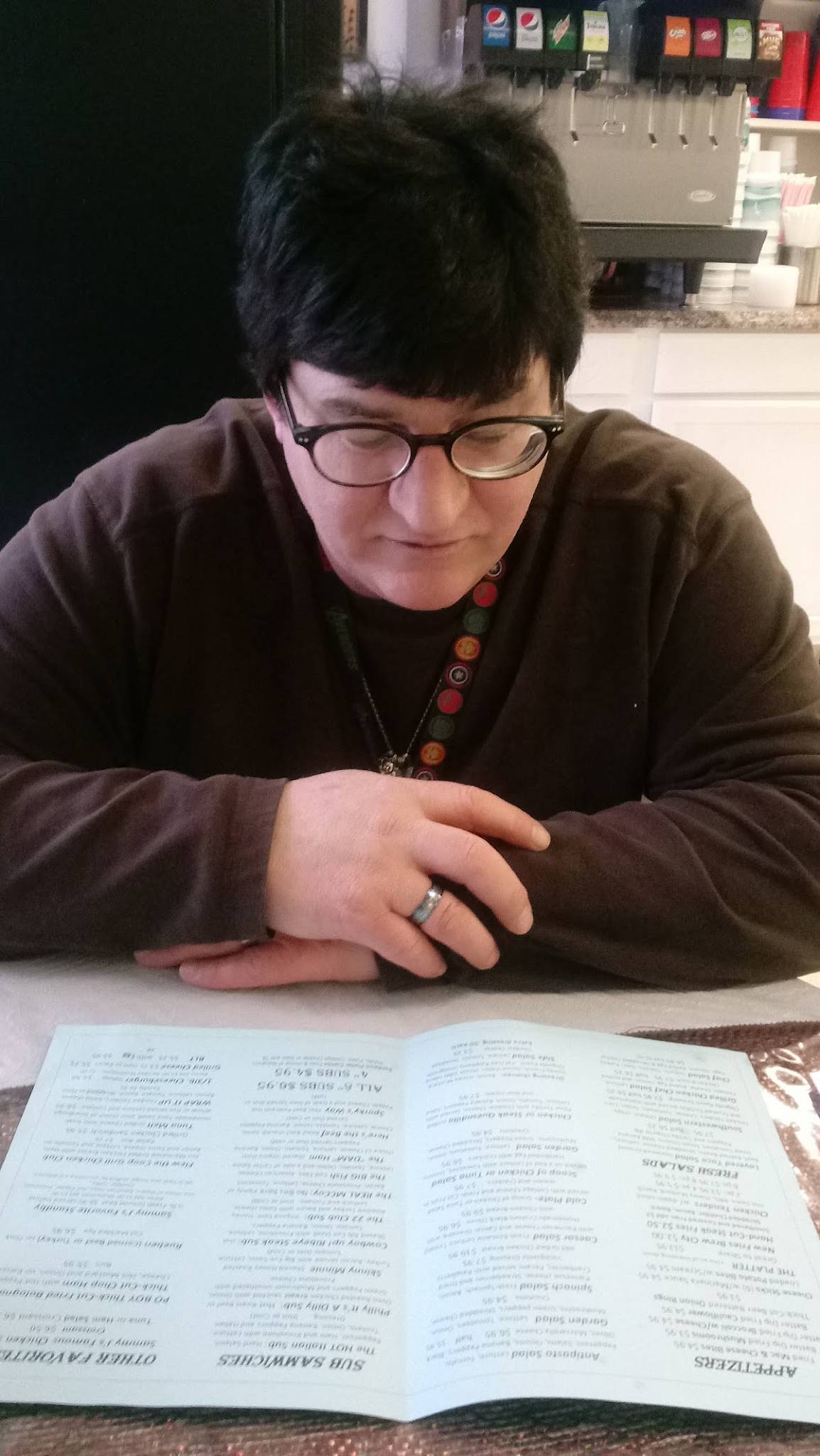 Menu at That One Place, Millersport