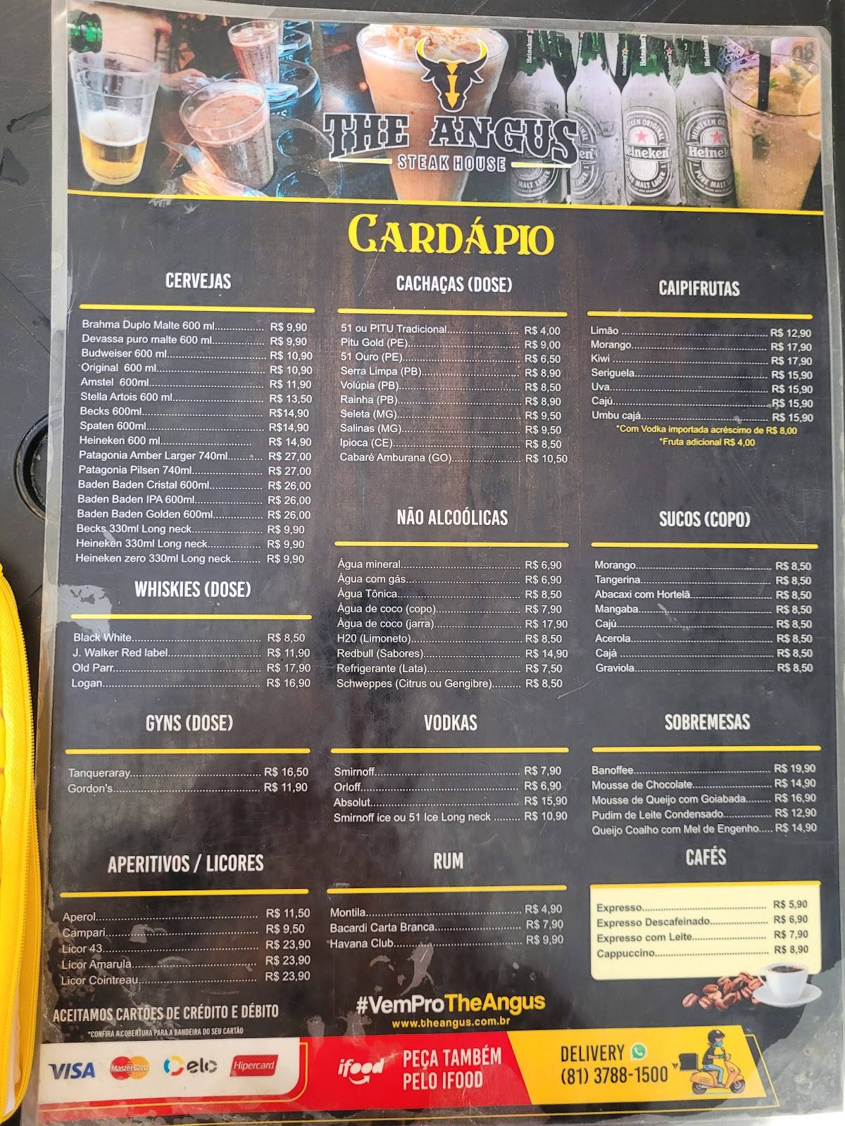 Menu em The Angus - Unidade Casa Amarela restaurante, Recife