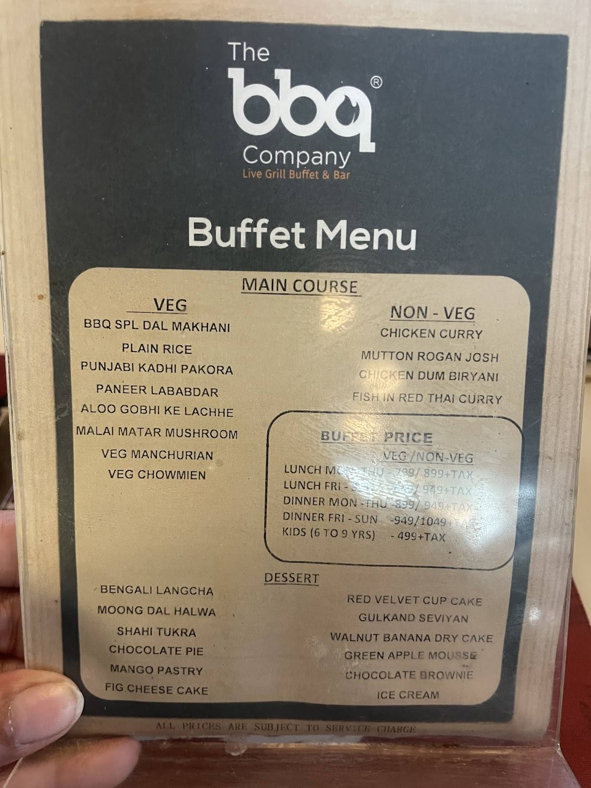 Menu at The Barbeque Company- Rajouri Garden, New Delhi