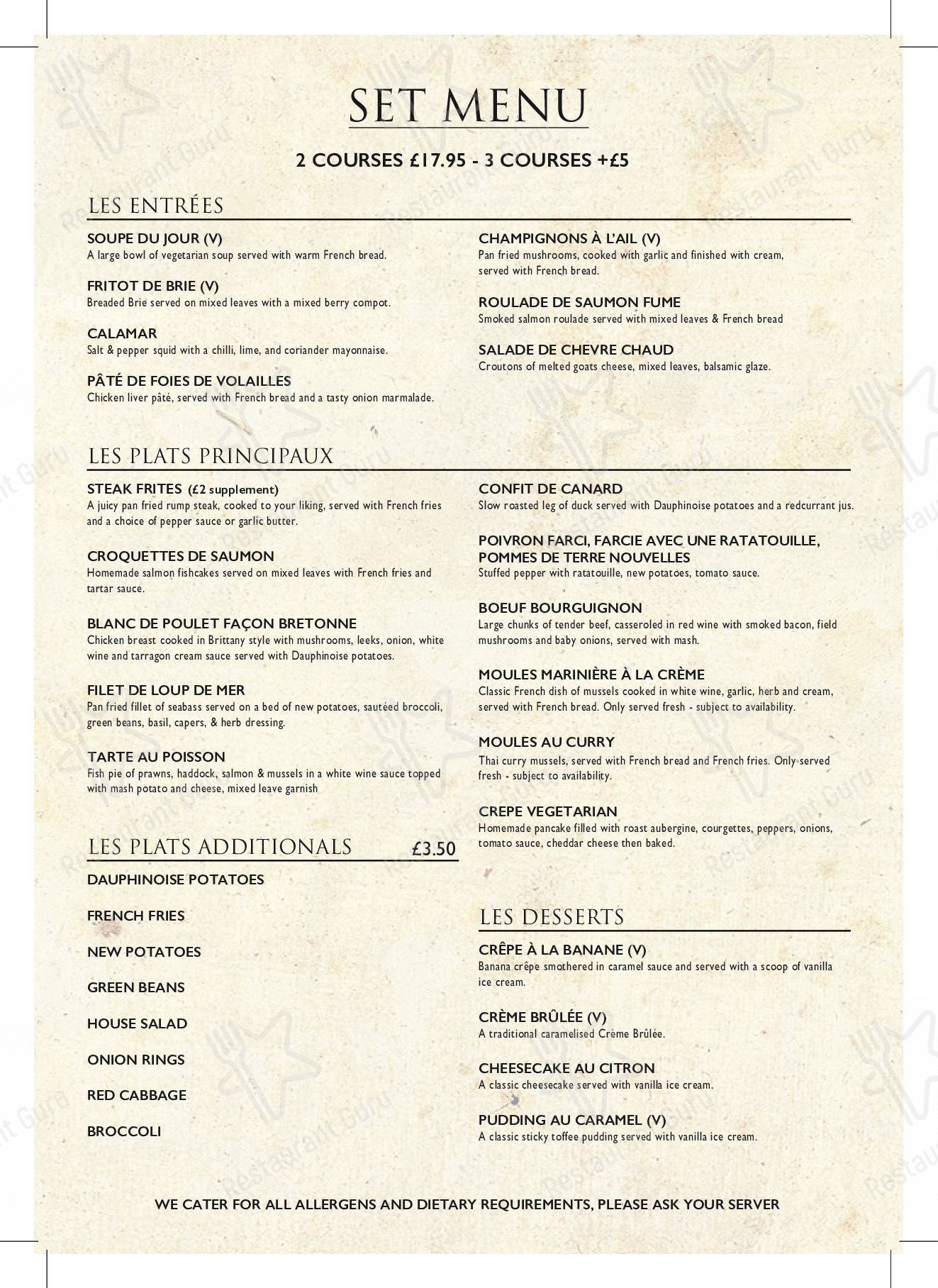 Menu at The Beehive Pub & Dining, Sowerby Bridge