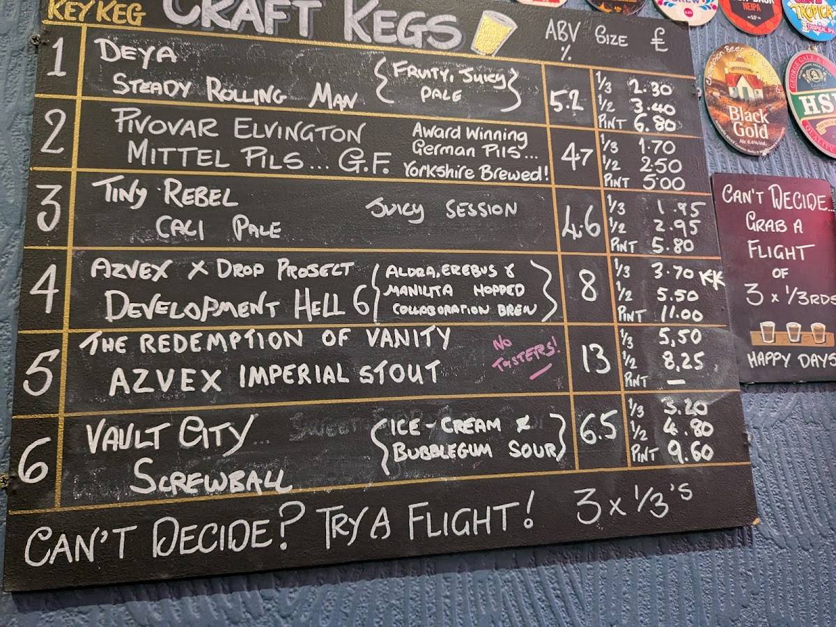Menu at The Beer Engine, Skipton pub & bar, Skipton