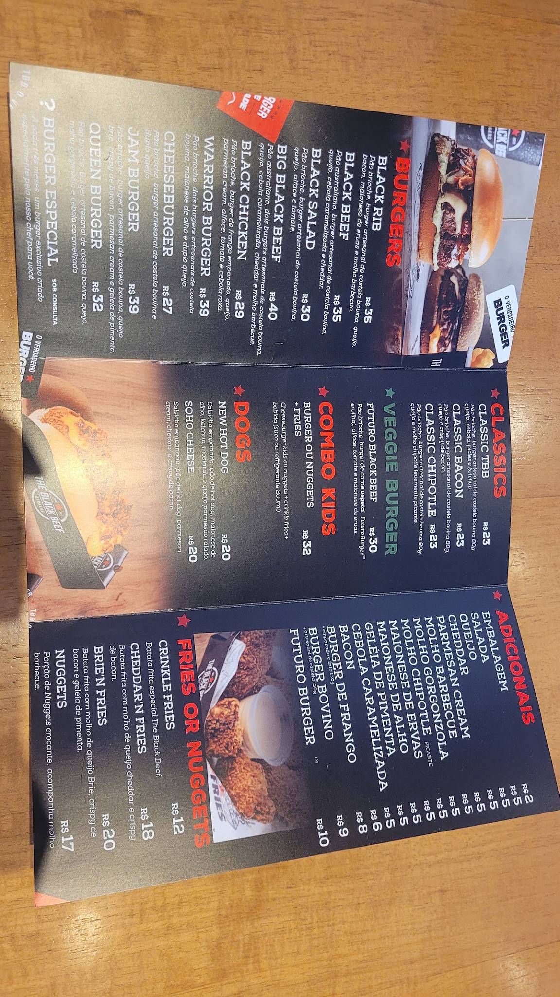 Menu em The Black Beef - Curitiba restaurante, Curitiba