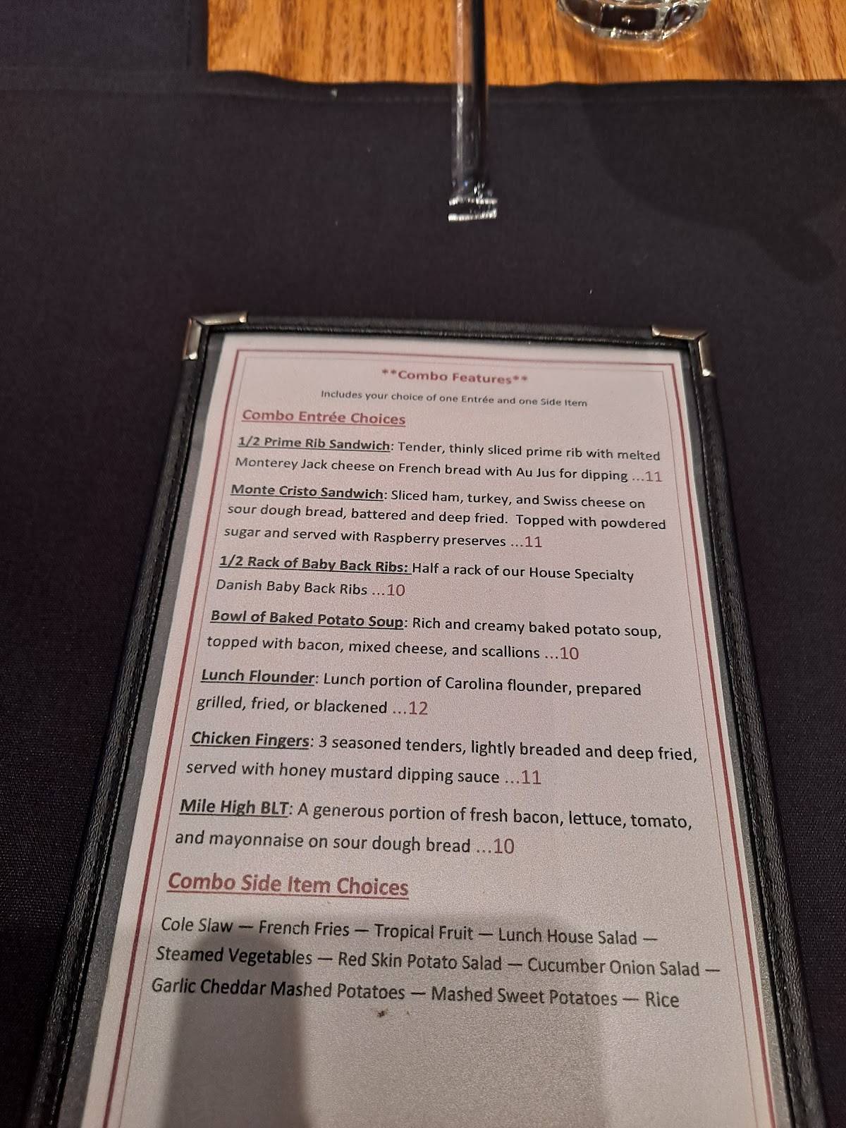 Menu at The Boundary House Restaurant, Calabash