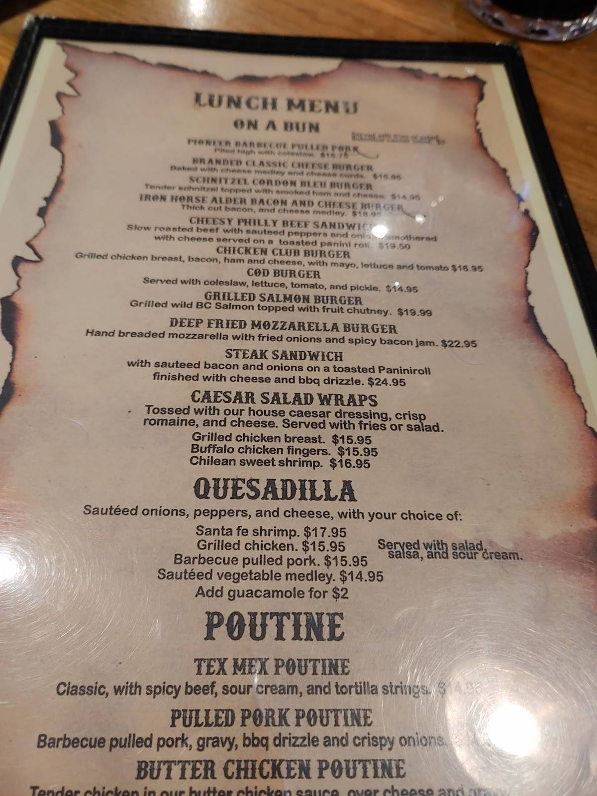 Menu at The Broken Whisk restaurant, Agassiz