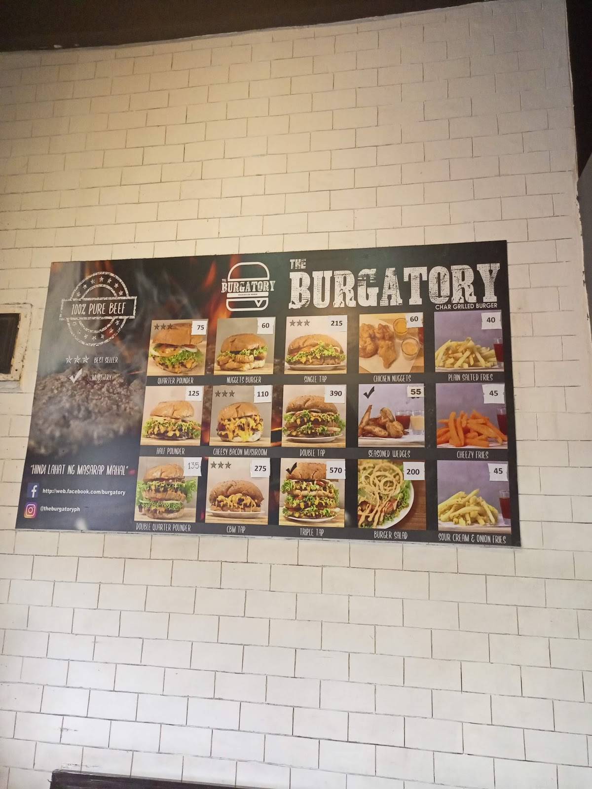 Carta del restaurante The Burgatory Commonwealth, Ciudad Quezon