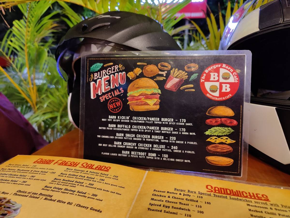 Menu at The Burger Barn Cafe, Pune, FWJ3+C2V