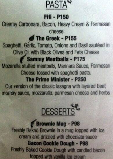 Menu at The Burgery restaurant, Taguig, G3P2+FP2