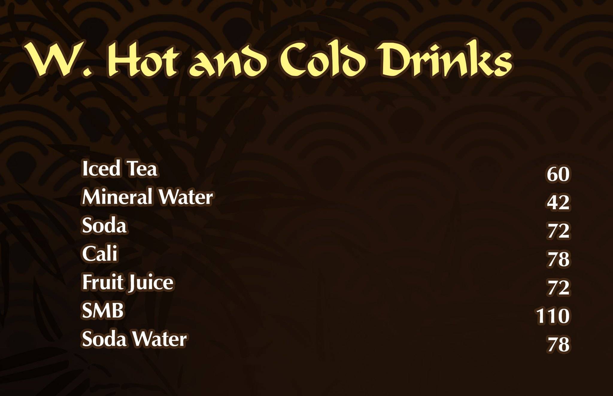 Menu at The Ching Palace restaurant, Cebu City, 20 Salinas Dr