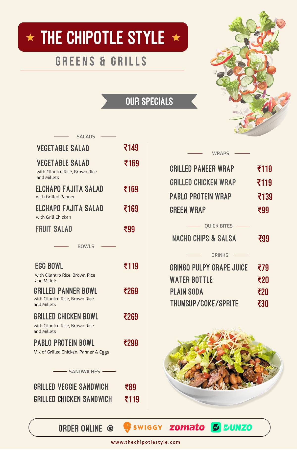 Menu at The Chipotle Style, Hyderabad