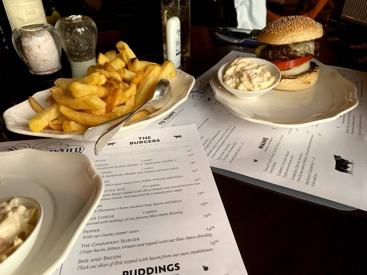 Menu at The Chop and Ale House at Champany Inn steakhouse, Linlithgow