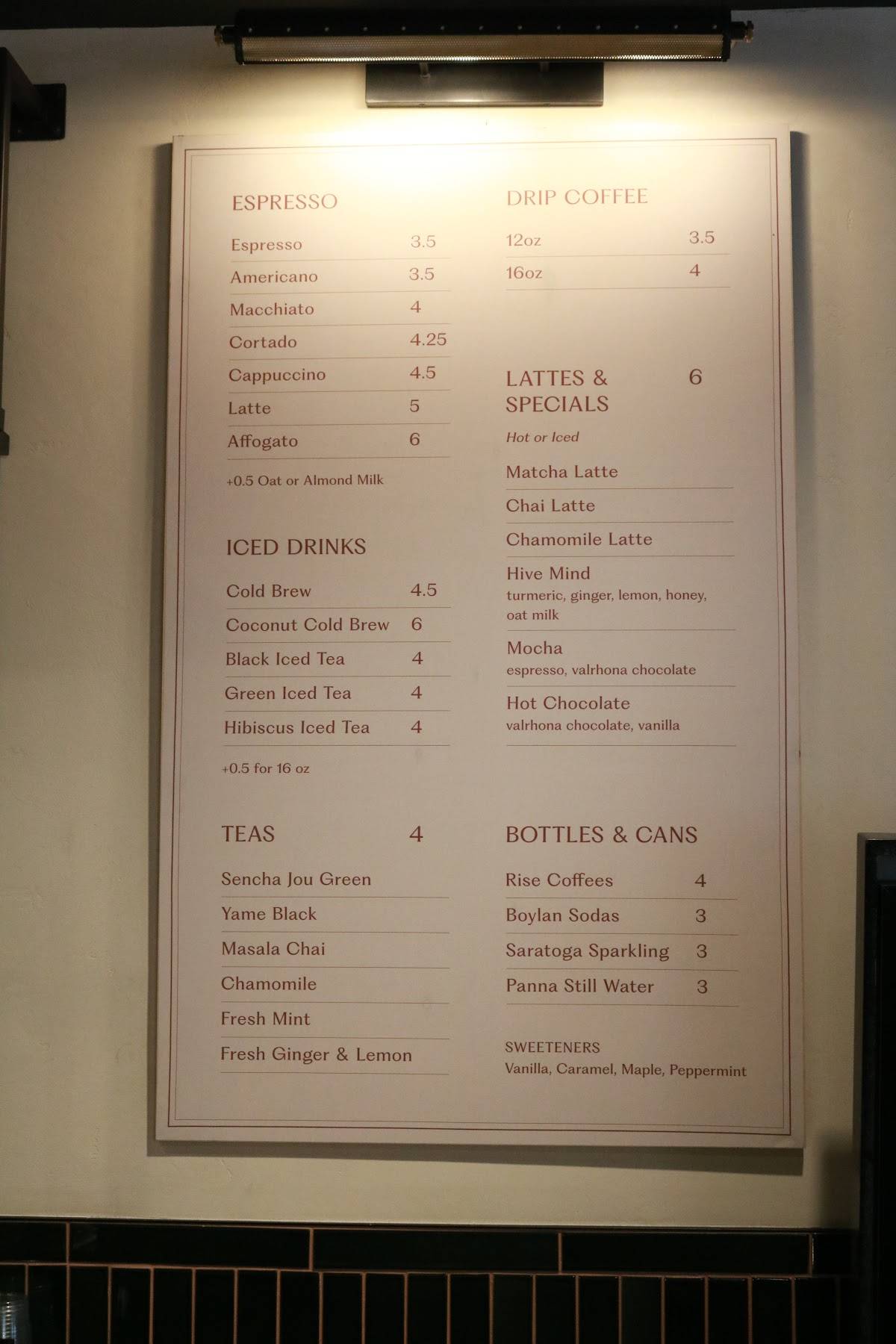 Menu at The Clock Coffee Shop restaurant, West New York, inside the ...