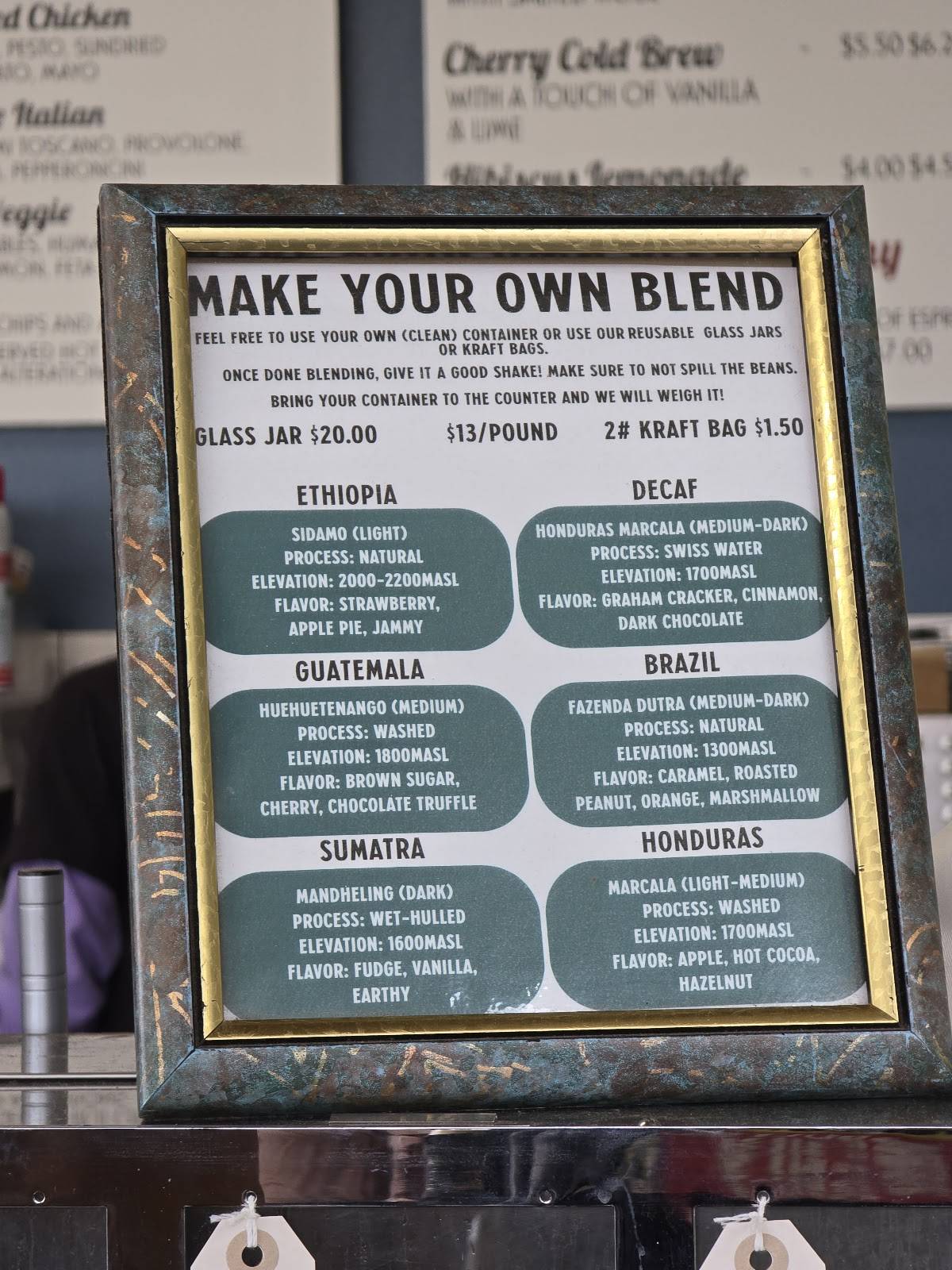Menu at The Coffee Shop by Hammerhead Coffee Roasters cafe, Bellingham ...