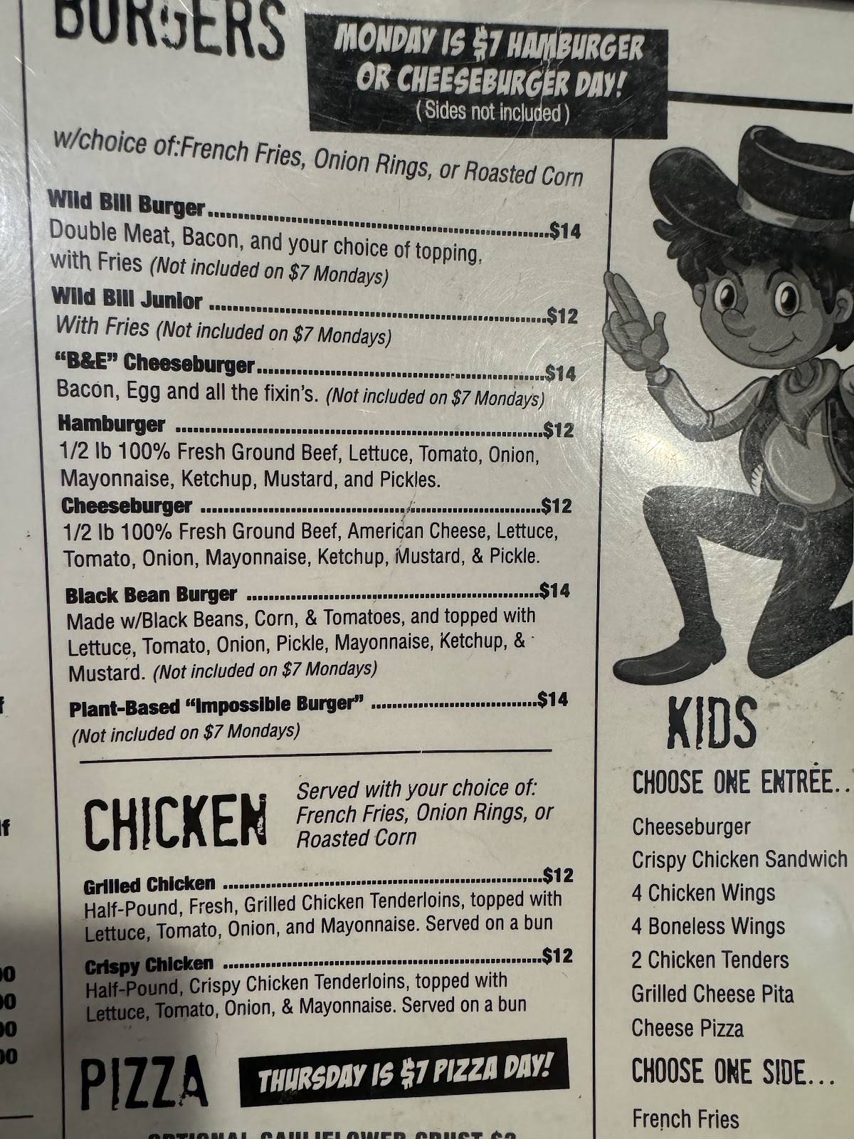 Menu at The Cold Spot pub & bar, Charleston, Washington St W