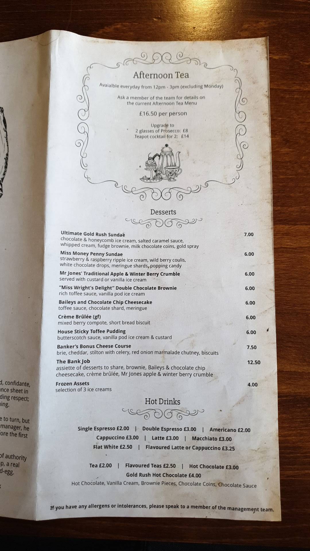 Menu at The Counting House pub & bar, Cleethorpes