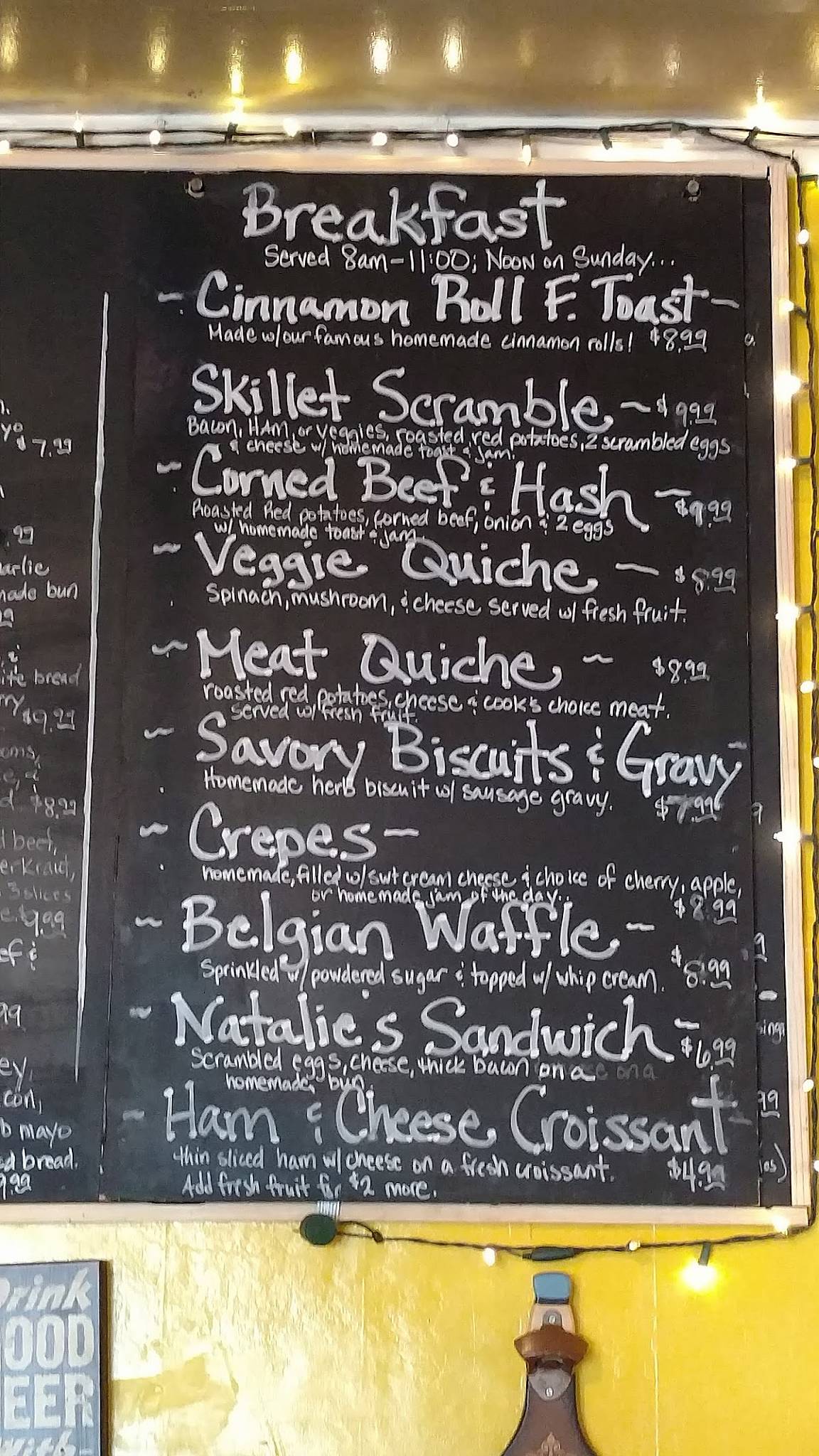 Menu at The Courtyard Cafe, Port Townsend, 230 Quincy St