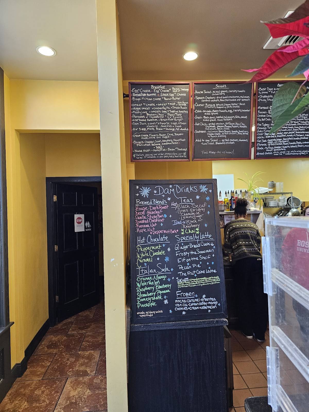 Menu at The Dam Cafe, Holyoke