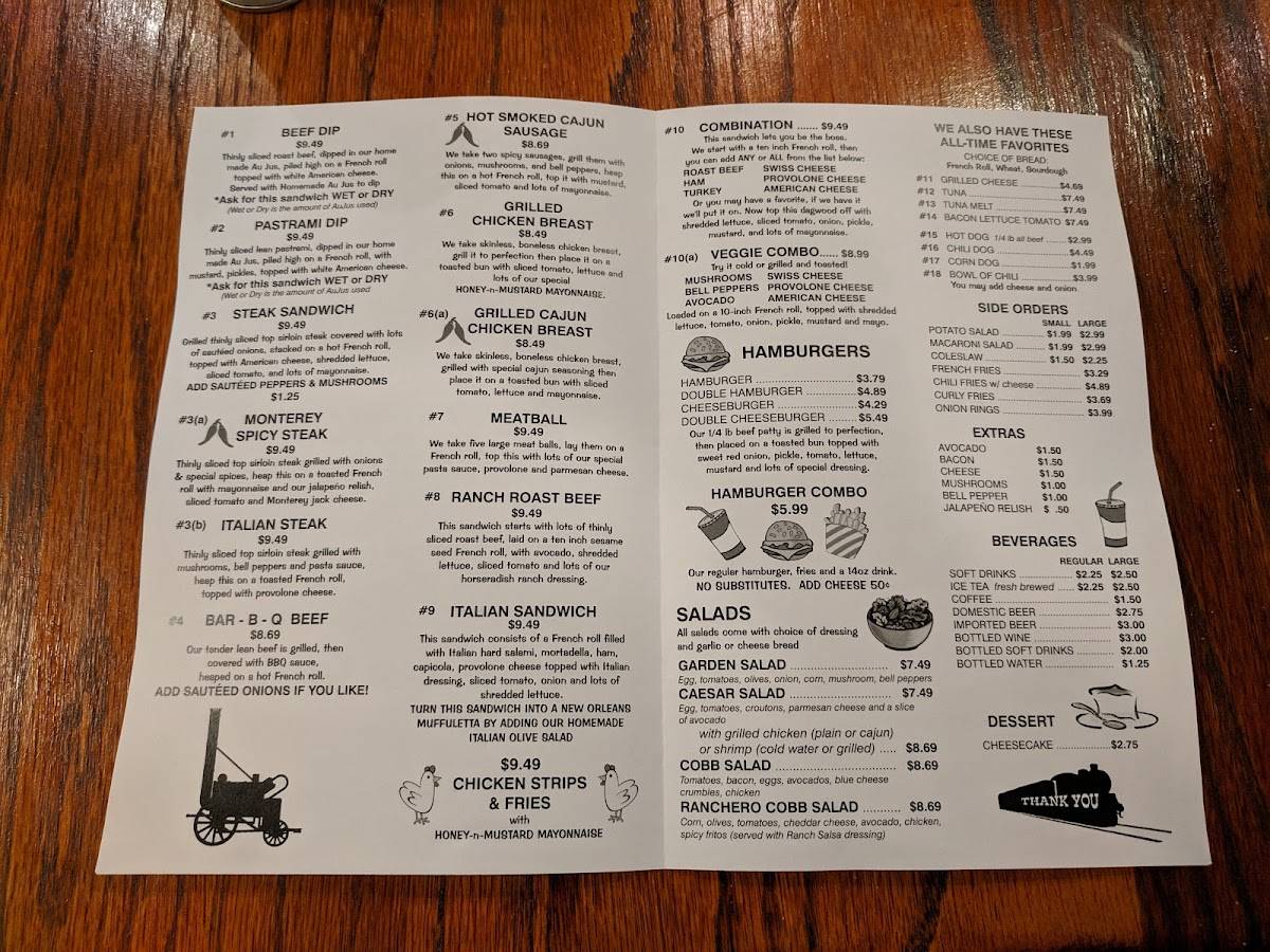 Menu at The Deli restaurant, Rancho Cucamonga, Foothill Blvd