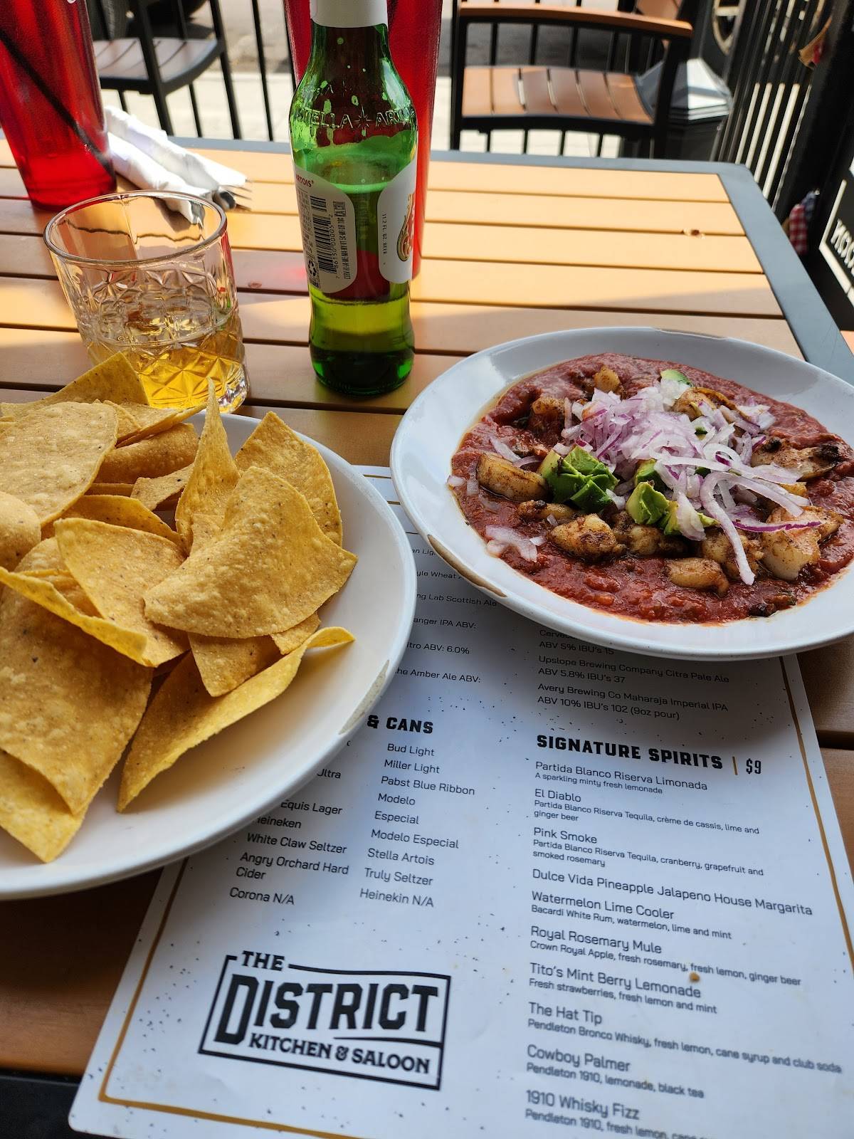 Menu at The District Kitchen & Saloon pub & bar, Cripple Creek