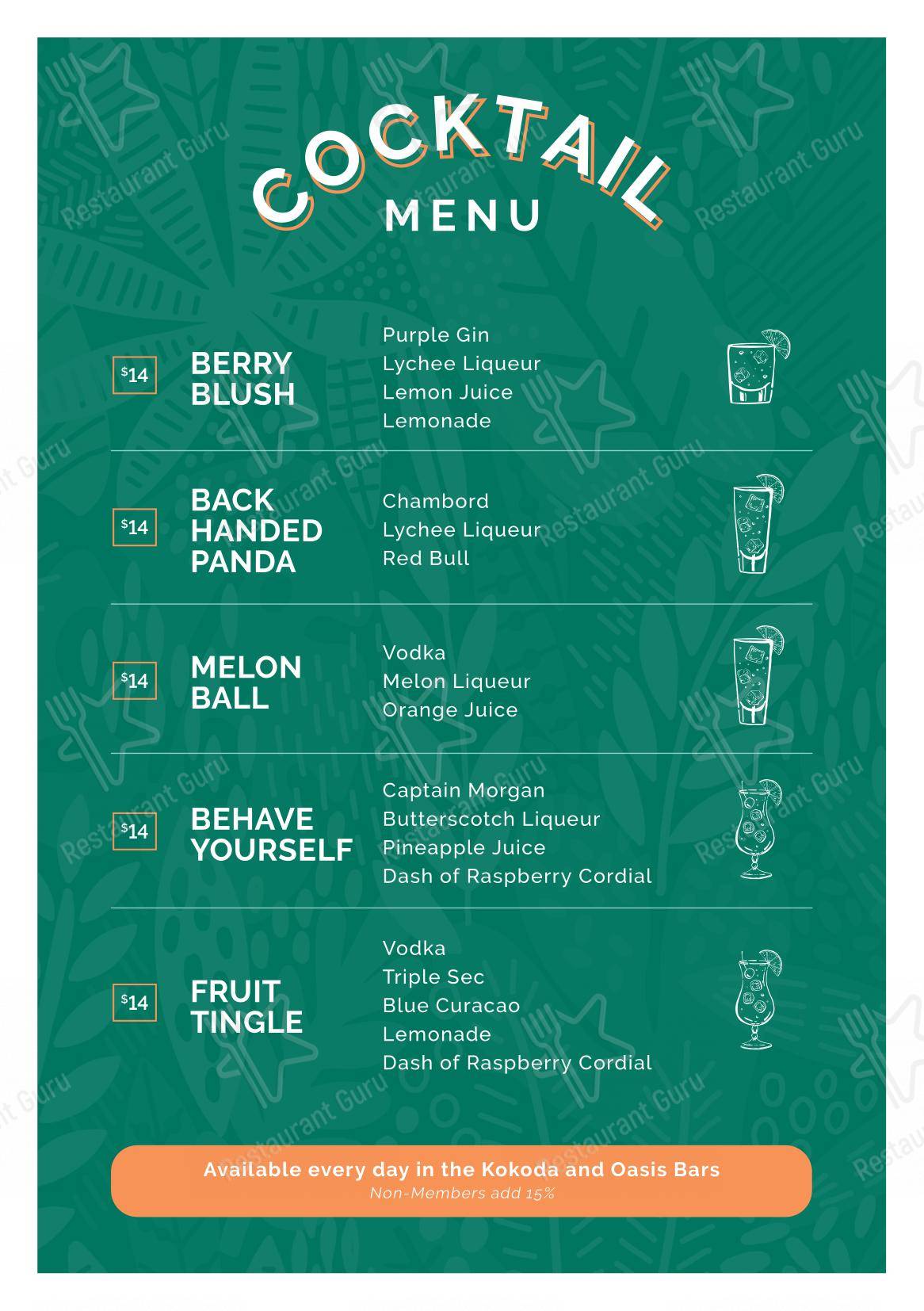 Menu at The Doylo restaurant, Doyalson