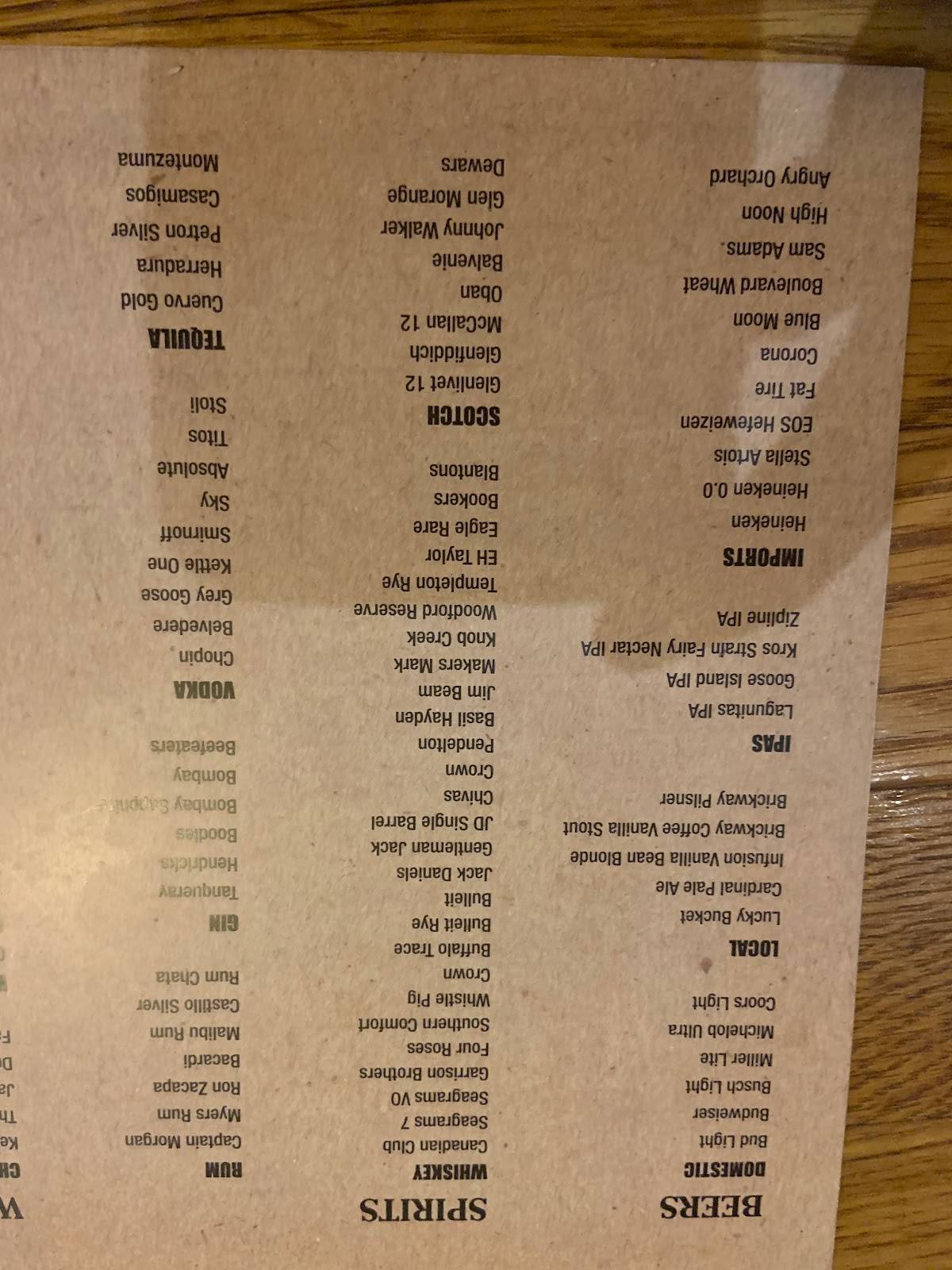 Menu at The Drover pub & bar, Omaha, S 73rd St