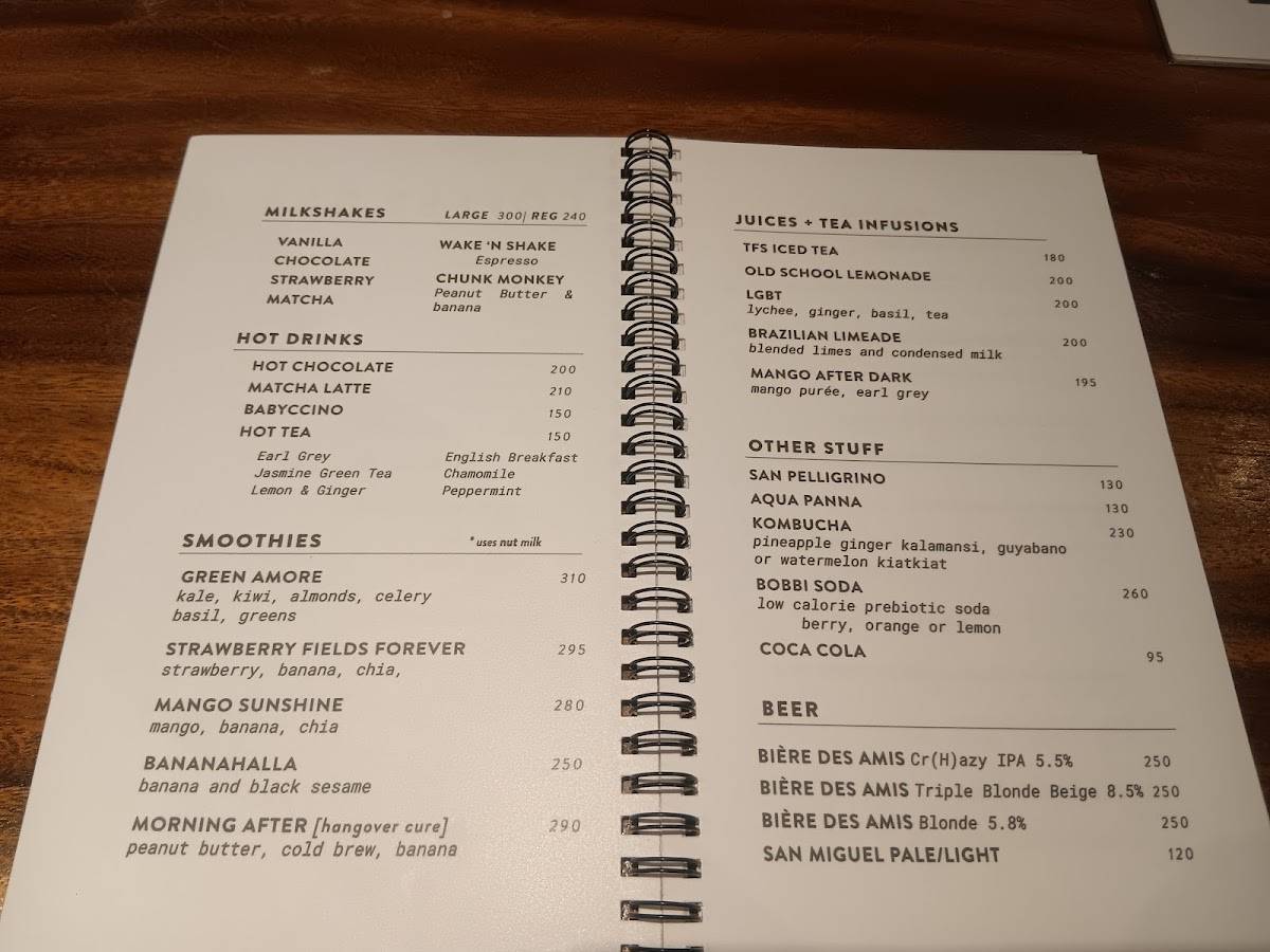 Menu at The Fat Seed Cafe + Roastery, Makati
