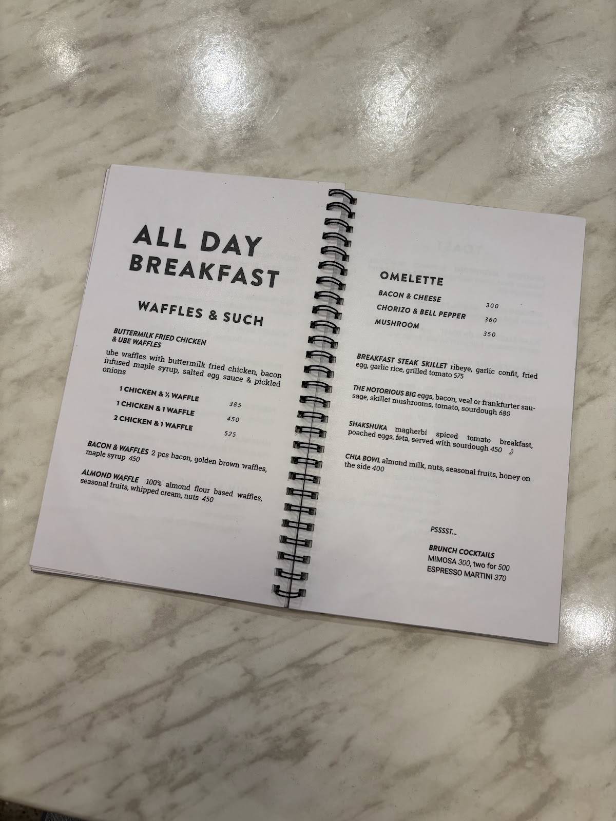 Menu at The Fat Seed Cafe + Roastery, Makati