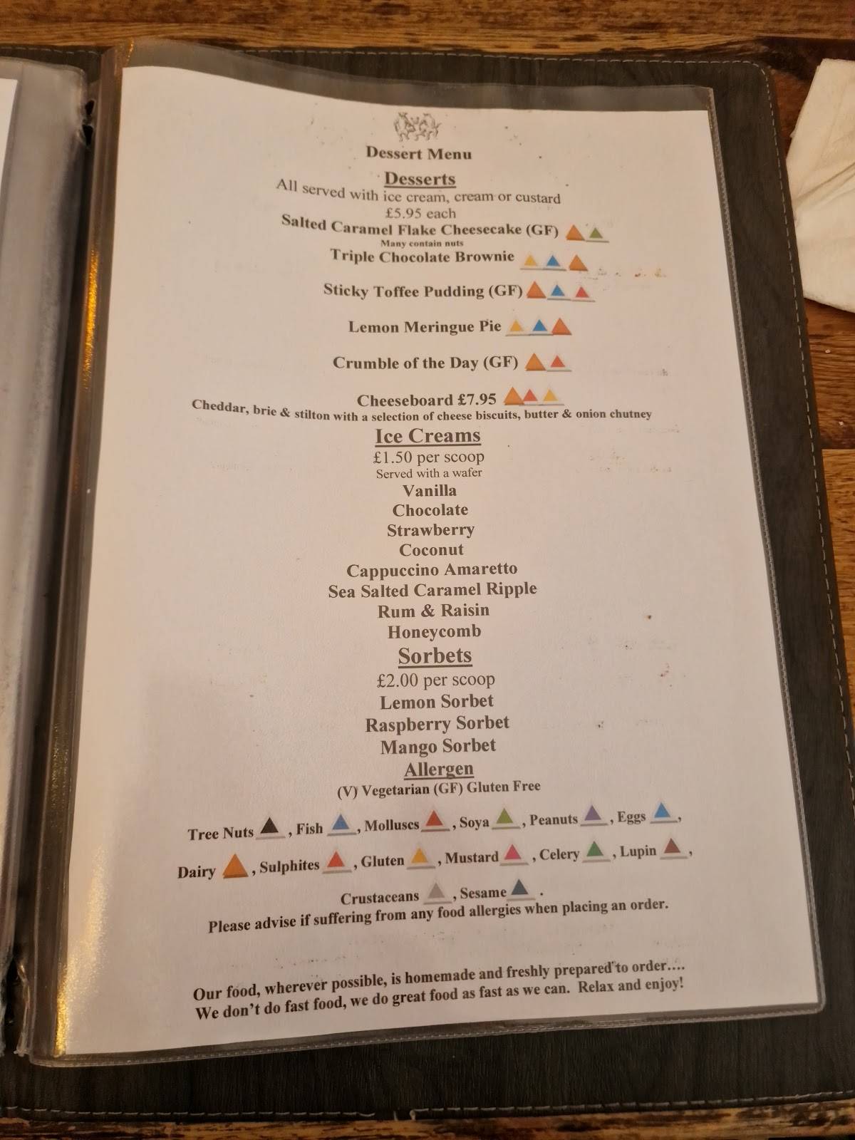 Menu at The Fox & Hounds pub & bar, Fleet