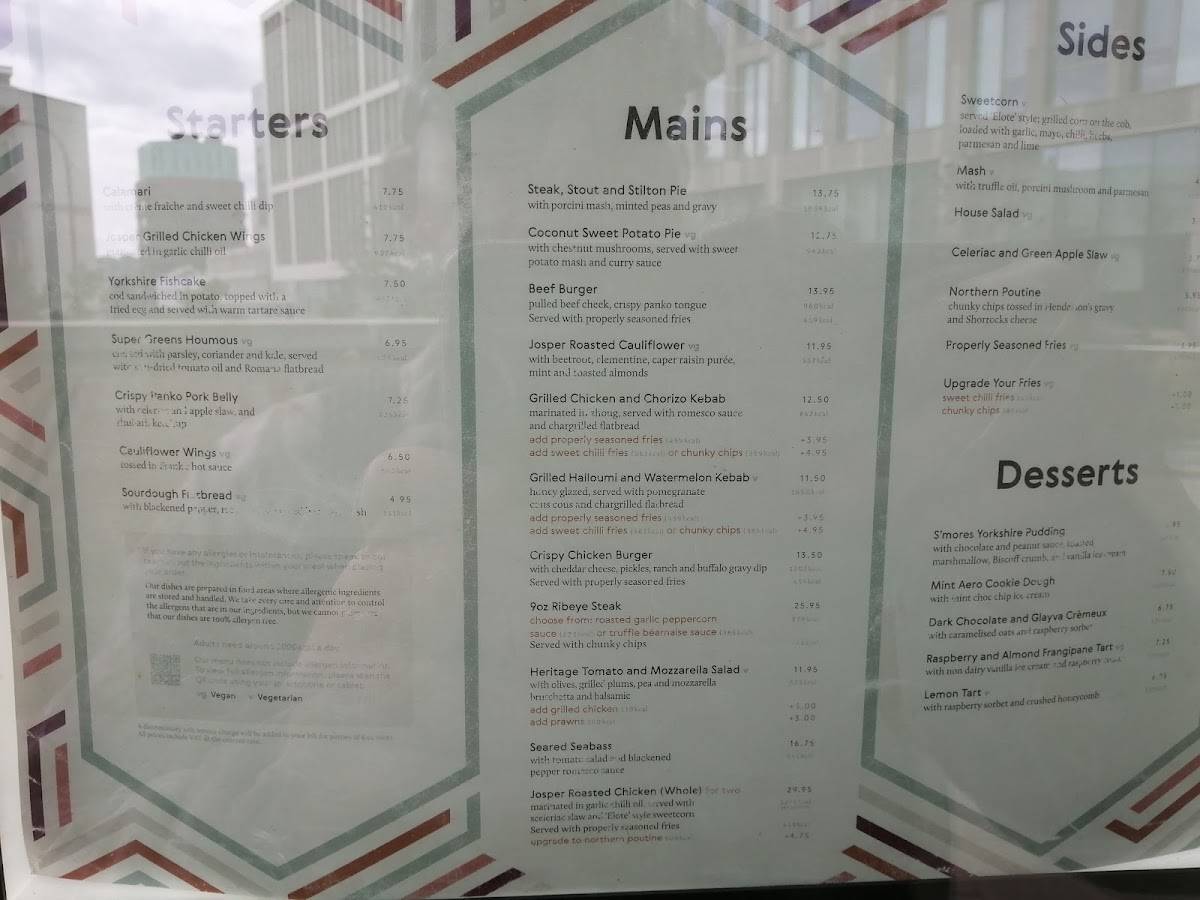 Menu at The Furnace - Sheffield pub & bar, Sheffield