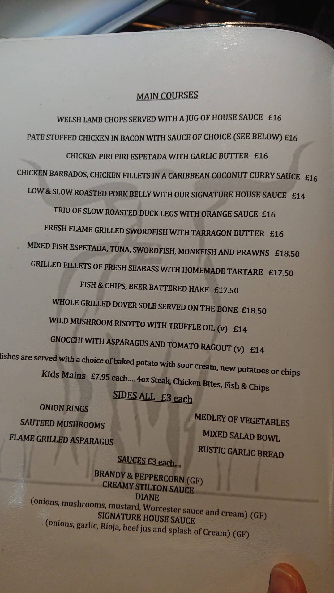 Menu at The Gate Llanfrechfa pub & bar, Cwmbran