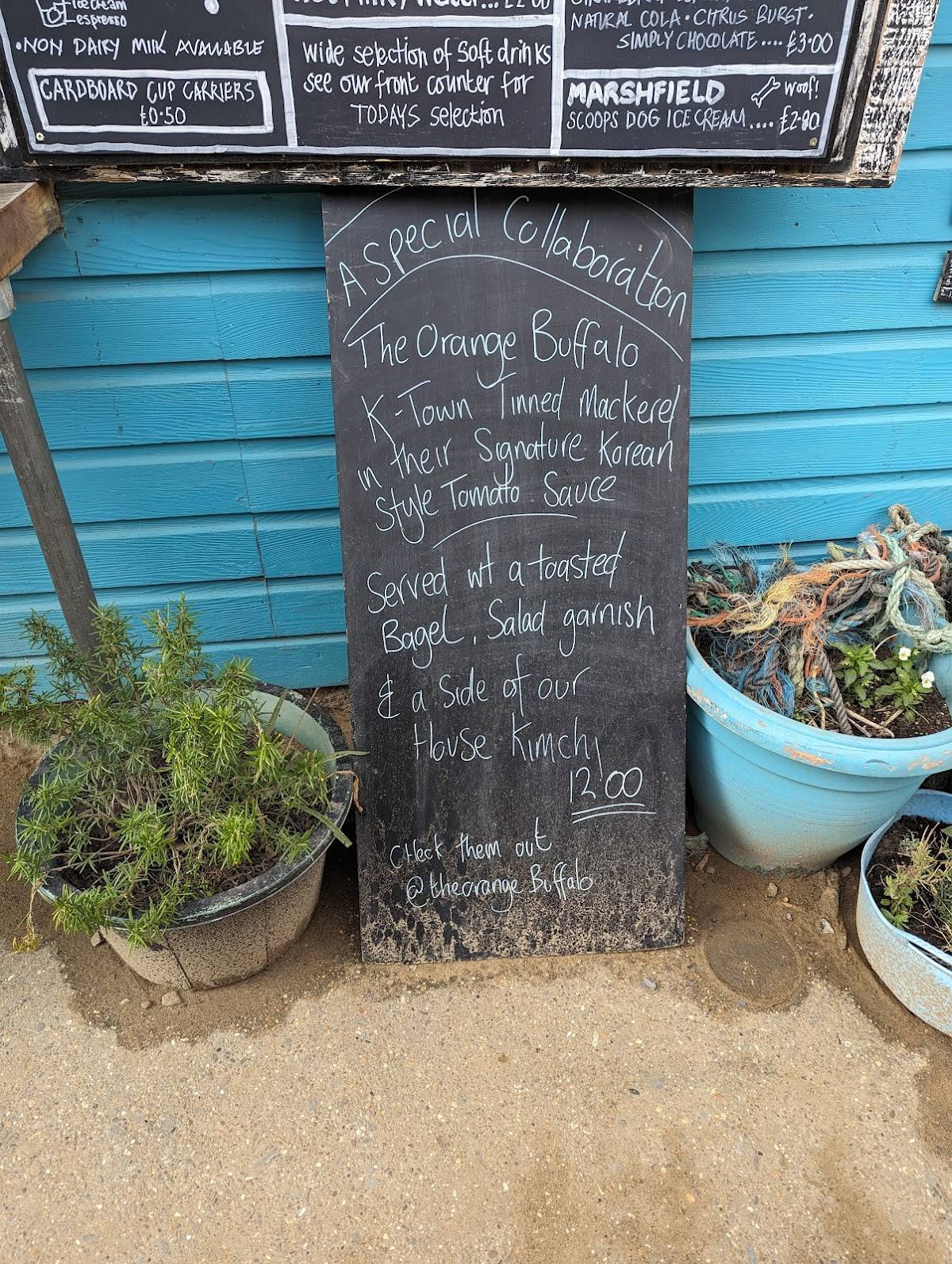 Menu at The Glorious Oyster cafe, Instow, Sandhills Car Park