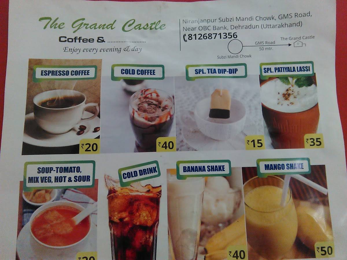Menu at The Grand Castle Cofee And......, Dehradun