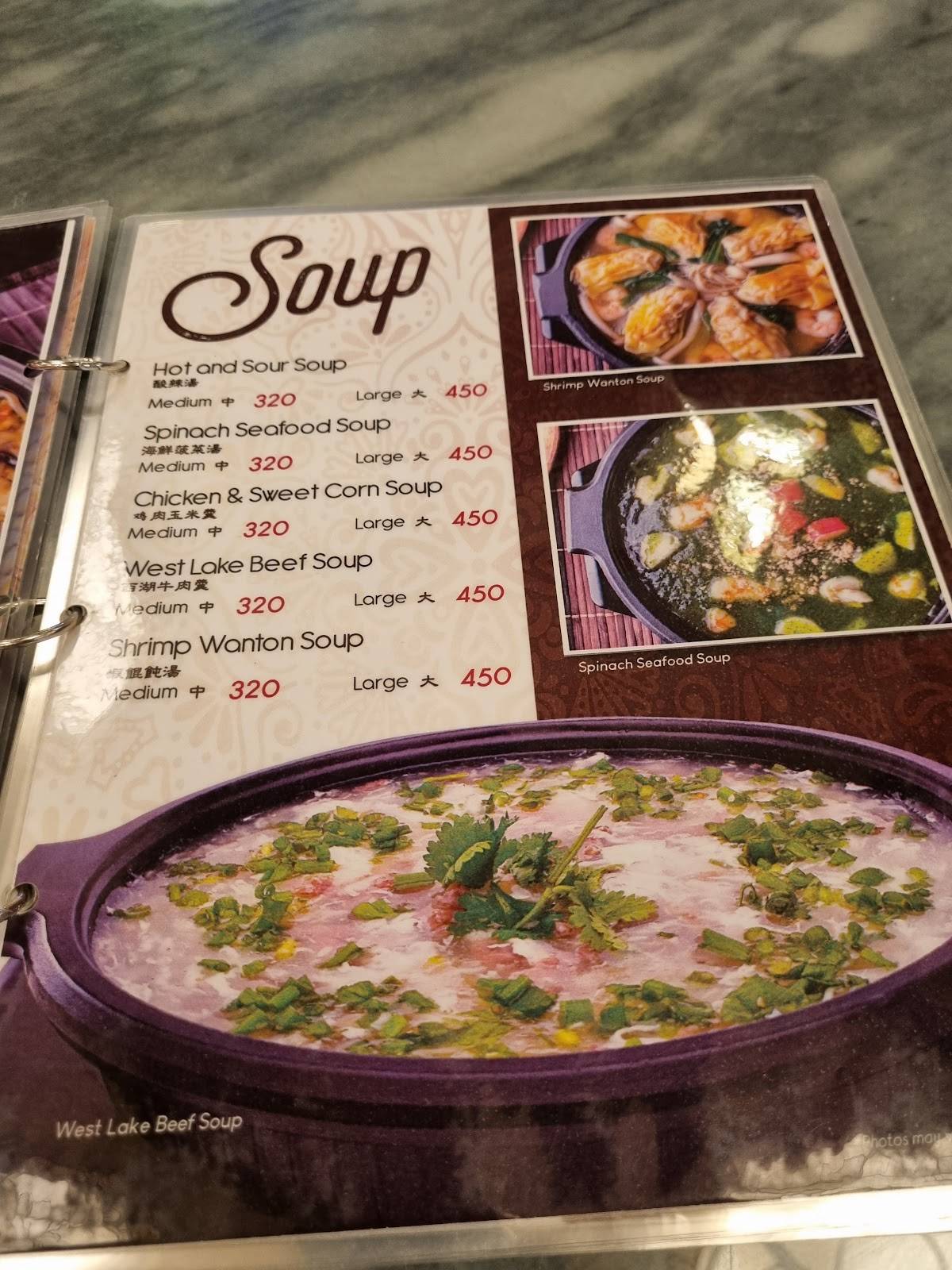 Menu at The Great Buddha Cafe, Manila