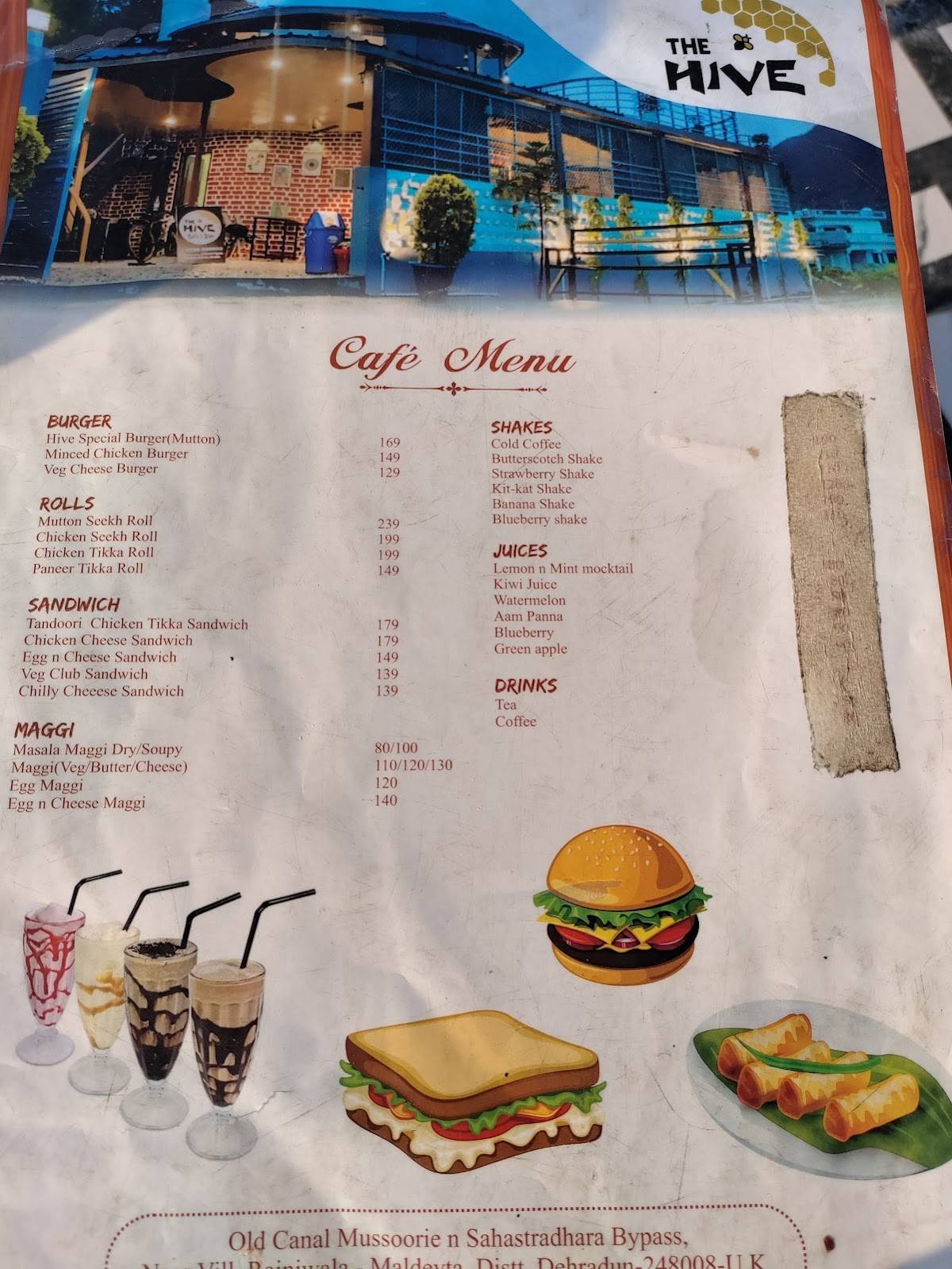 Menu at The Hive Cafe & Stay, India