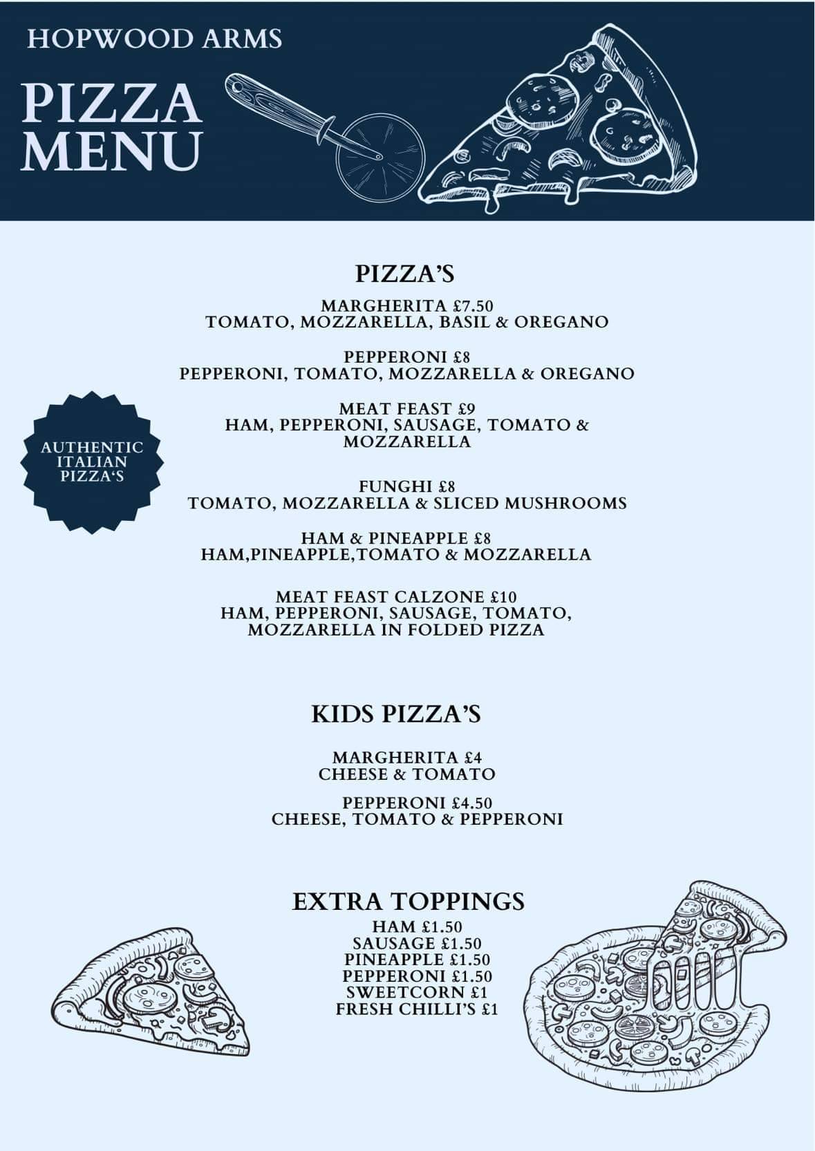 Menu at The Hopwood. pub & bar, Manchester, 753 Rochdale Rd