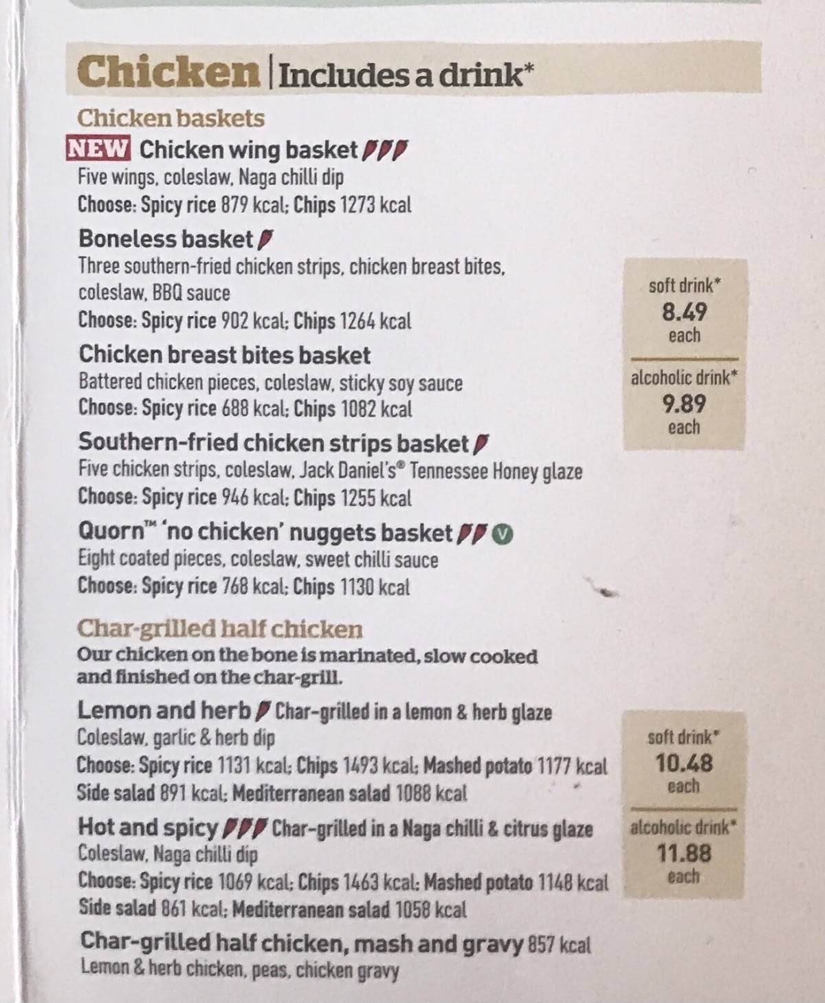 Menu at The Humphrey Bean - JD Wetherspoon pub & bar, Tonbridge