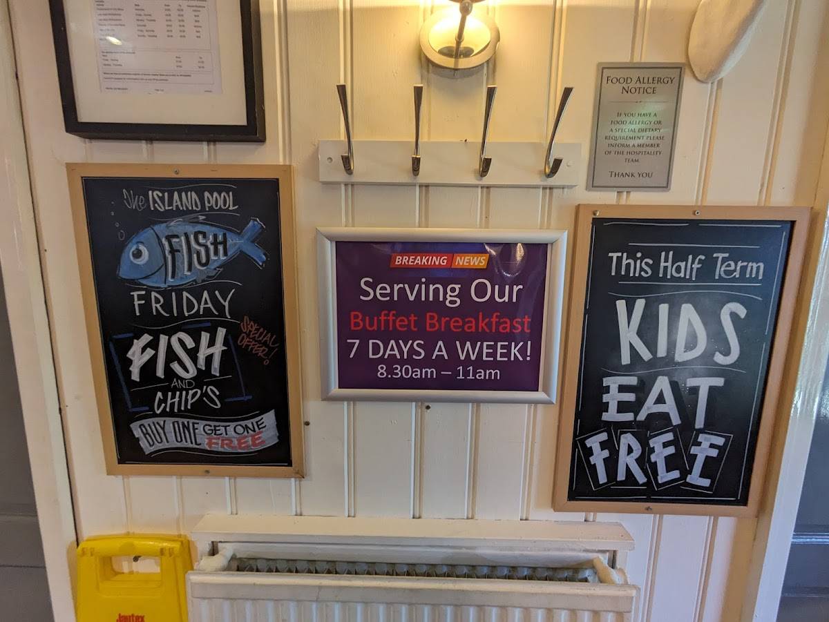 Menu at The Island Pool pub & bar, Kidderminster