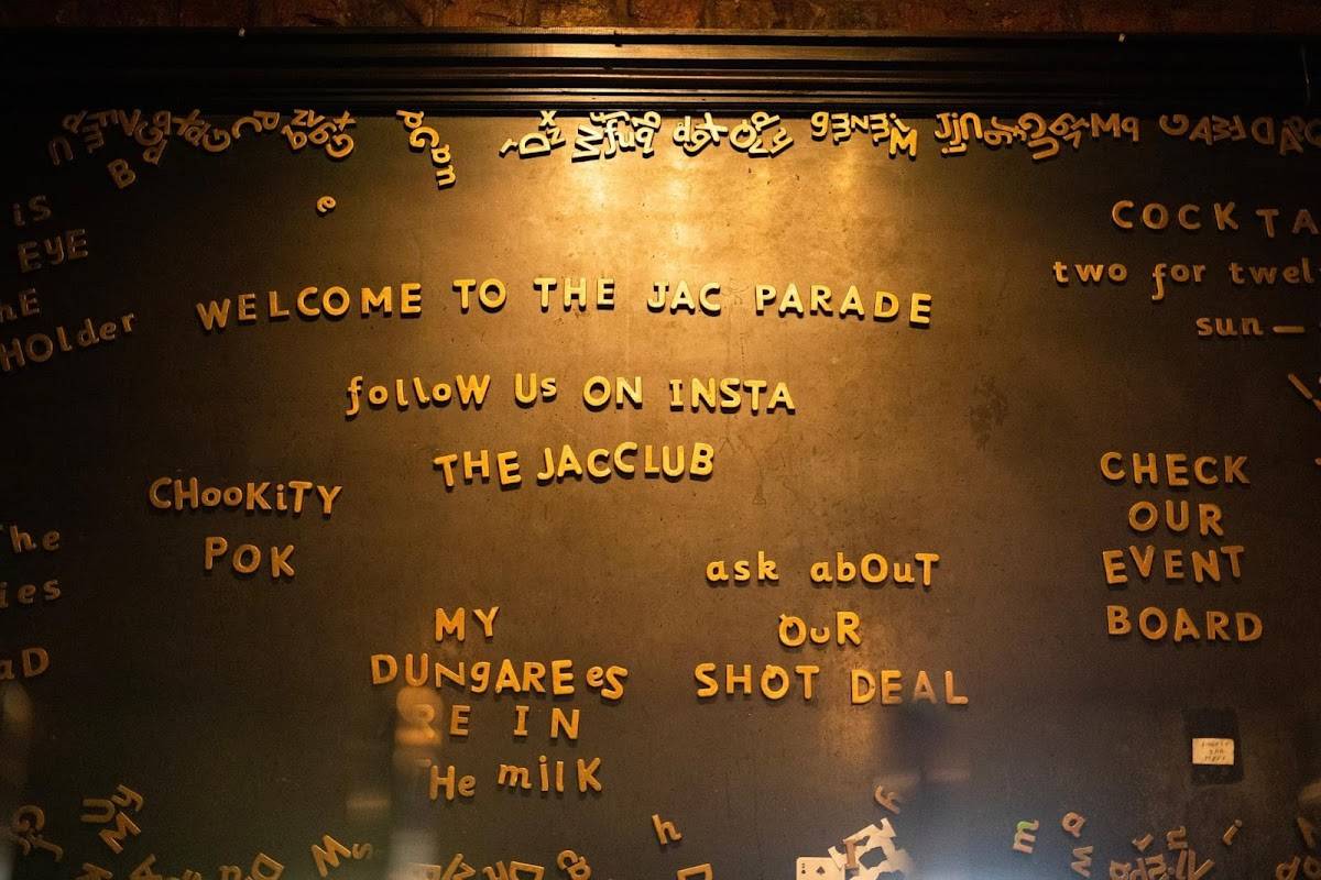 Menu at The Jacaranda pub & bar, Liverpool