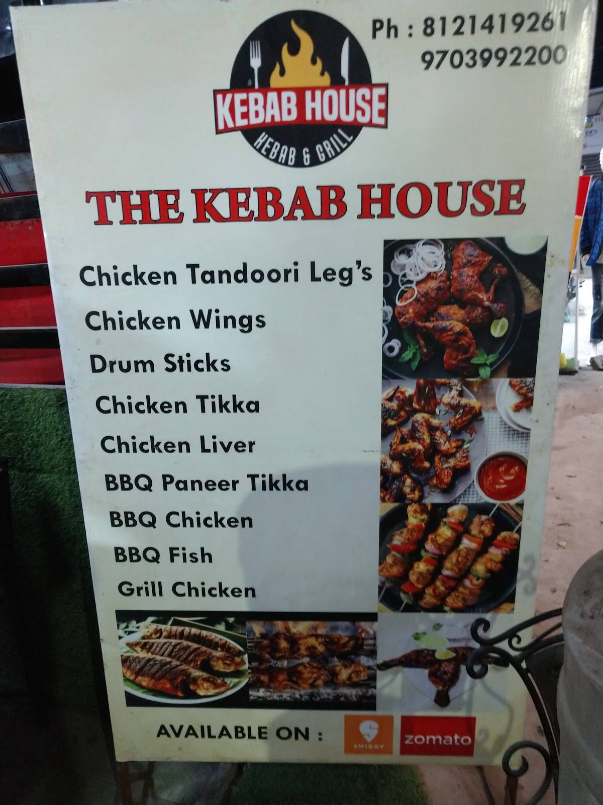 Menu at The Kebab House, Hyderabad