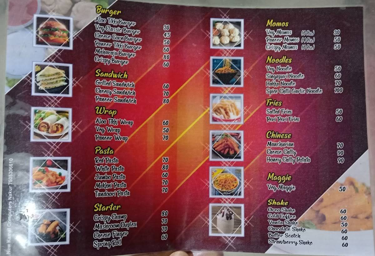 Menu at The Khalsa Food, Nakur