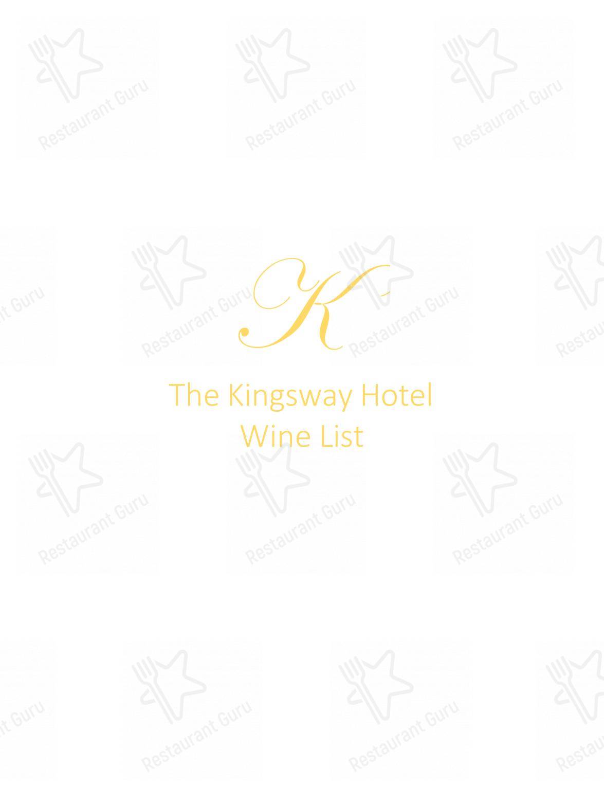 Menu at The Kingsway Hotel restaurant, Cleethorpes