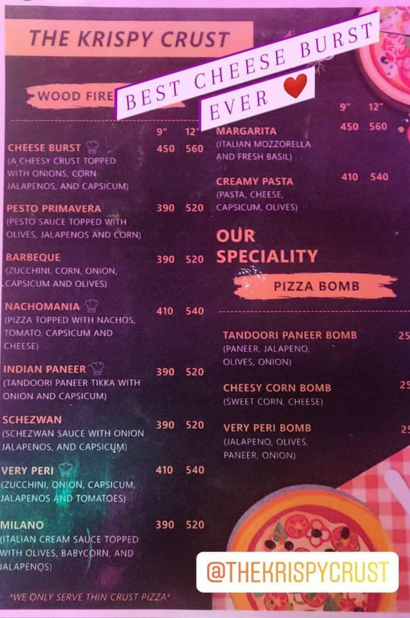 Menu at The Krispy Crust, Chennai, 14