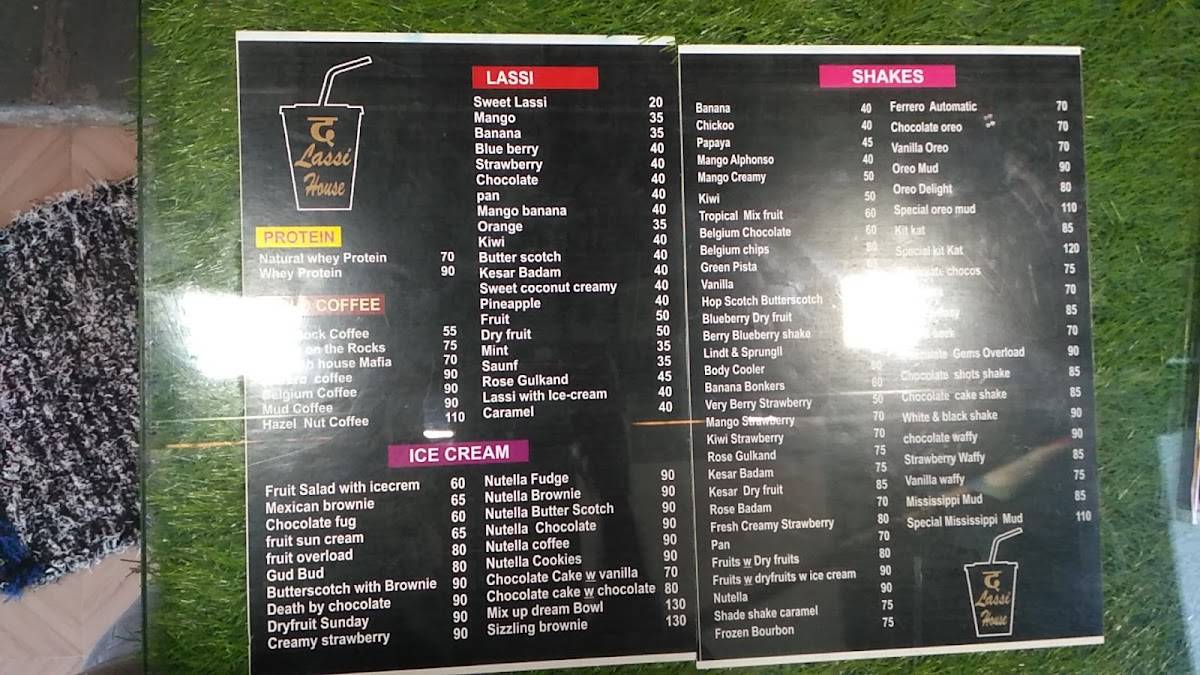 Menu at The Lassi House, Udaipur, 37