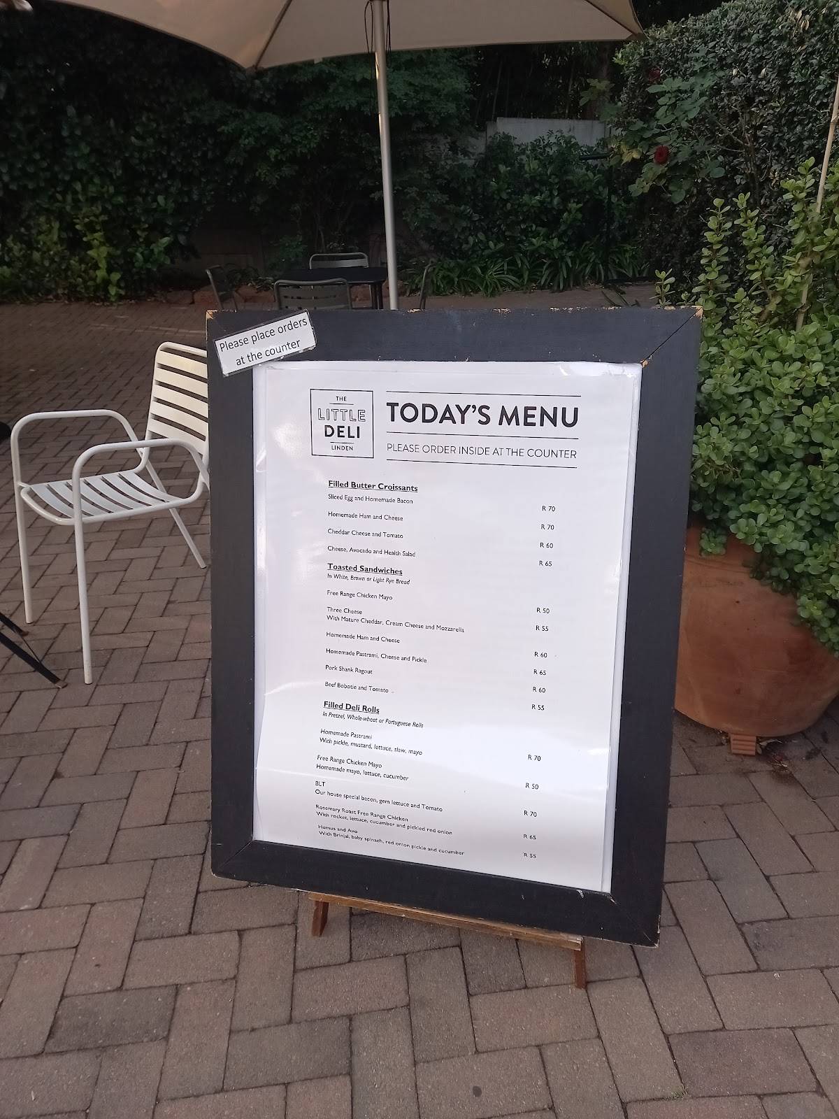 Menu at The Little Deli Linden restaurant, Randburg
